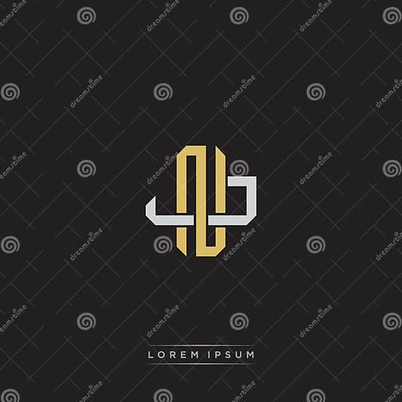 Initial Letter Overlapping Interlock Logo Monogram Line Art Style Stock ...