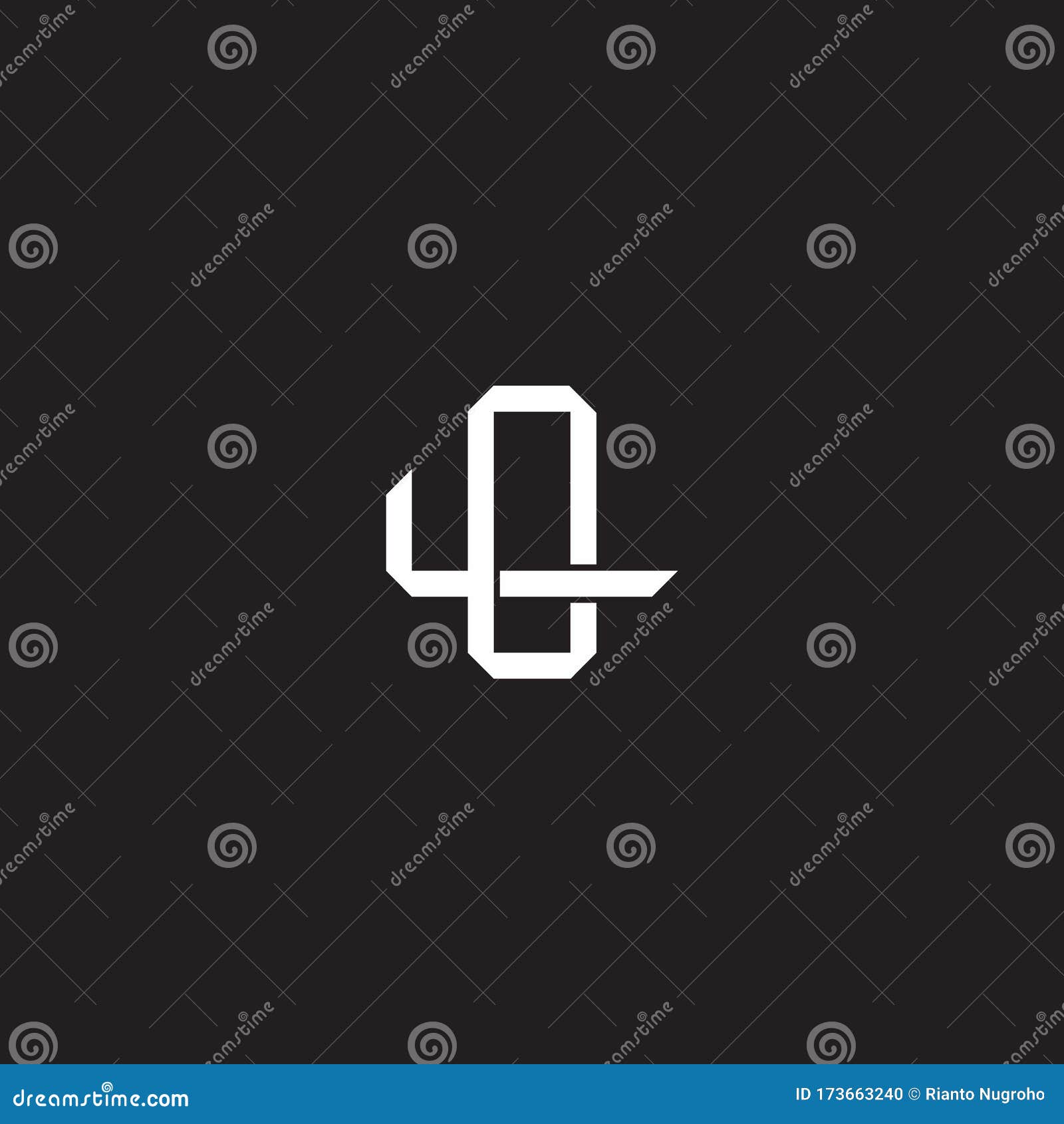 Initial Letter Overlapping Interlock Logo Monogram Line Art Style Stock ...