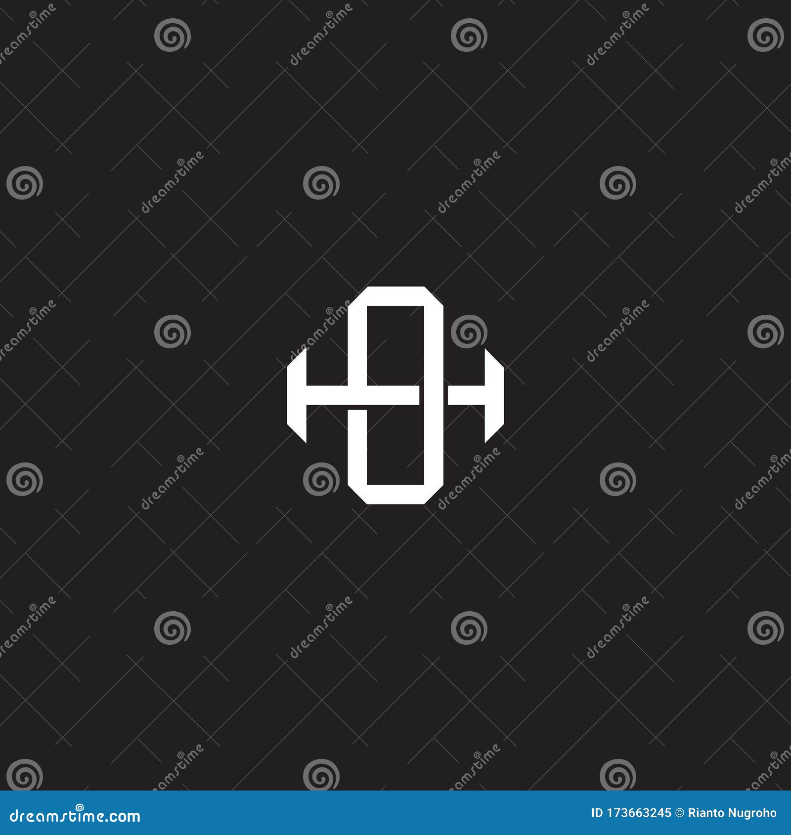 Initial Letter Overlapping Interlock Logo Monogram Line Art Style Stock ...