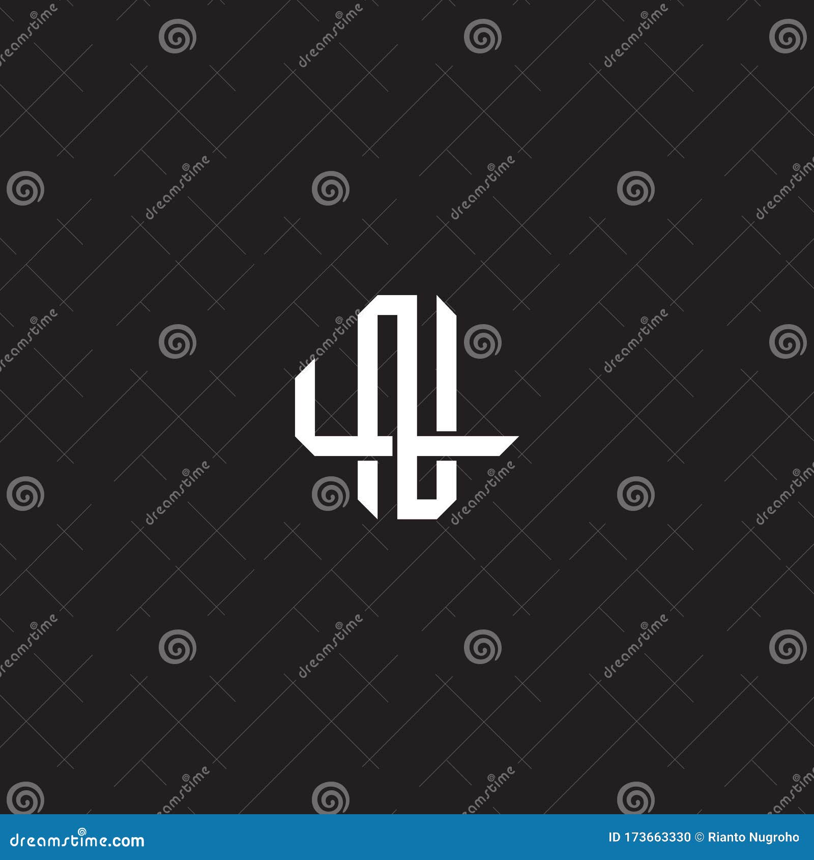 Initial Letter Overlapping Interlock Logo Monogram Line Art Style Stock ...