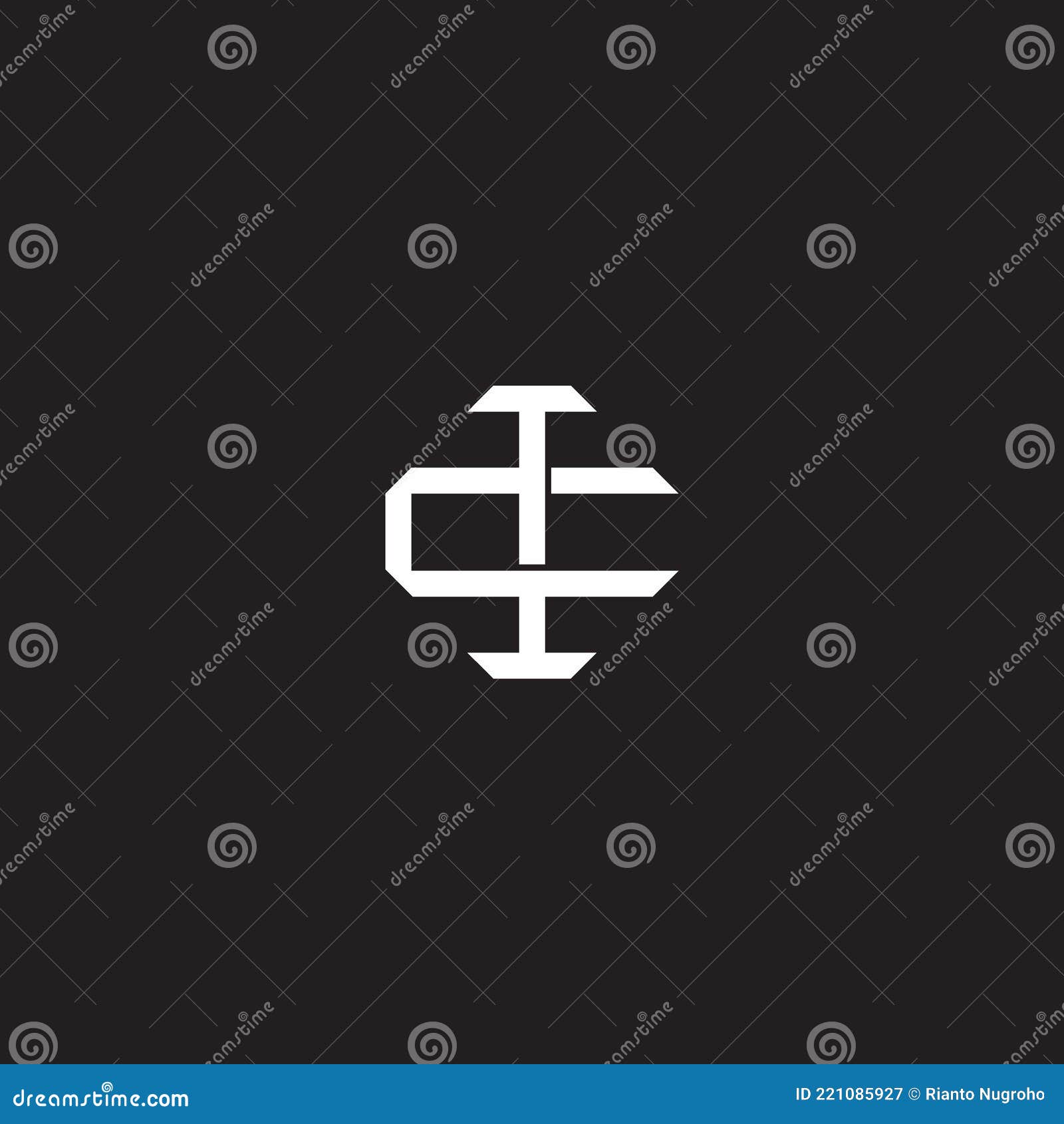 Initial Letter Overlapping Interlock Logo Monogram Line Art Style Stock ...