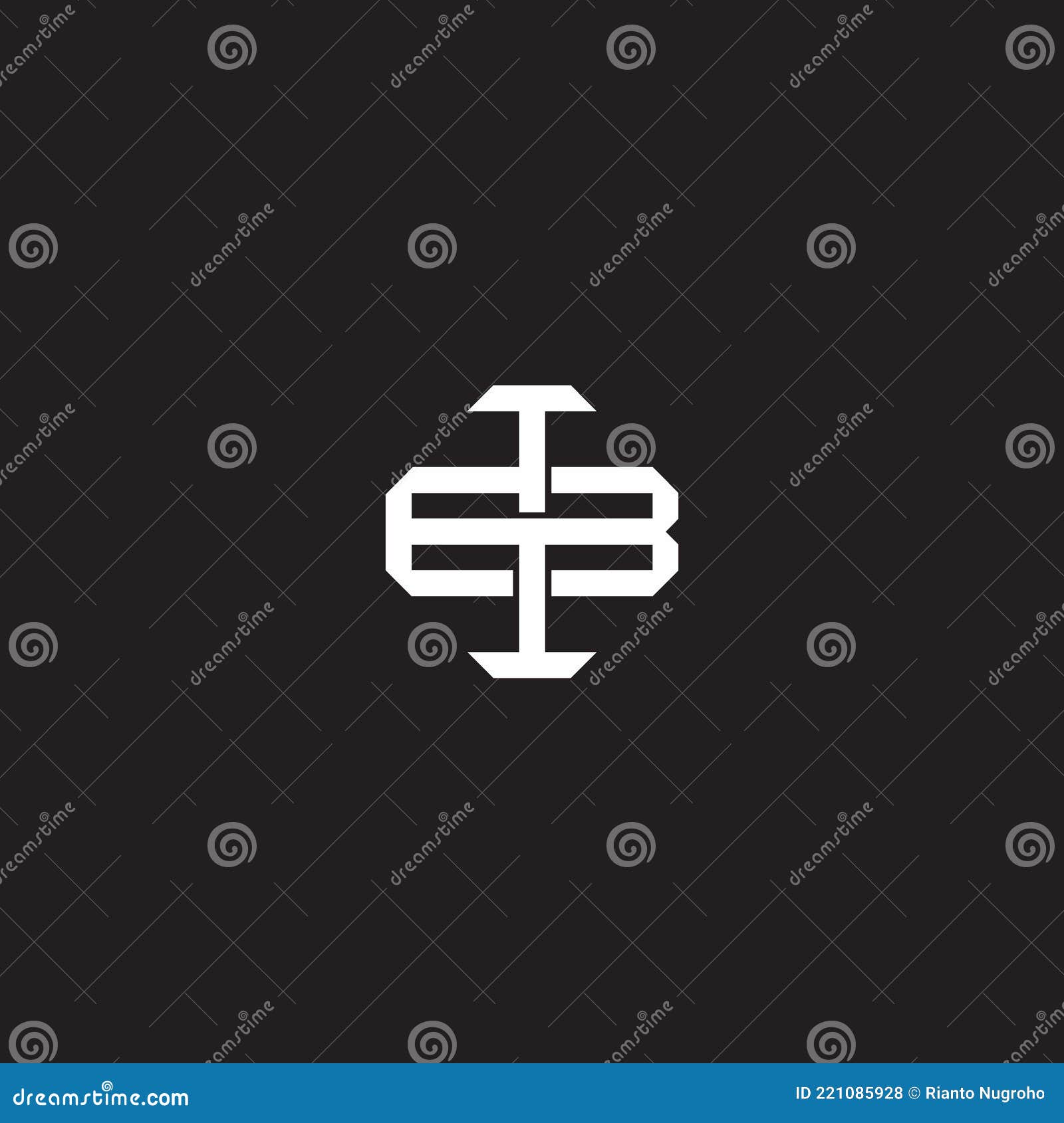 Initial Letter Overlapping Interlock Logo Monogram Line Art Style Stock ...