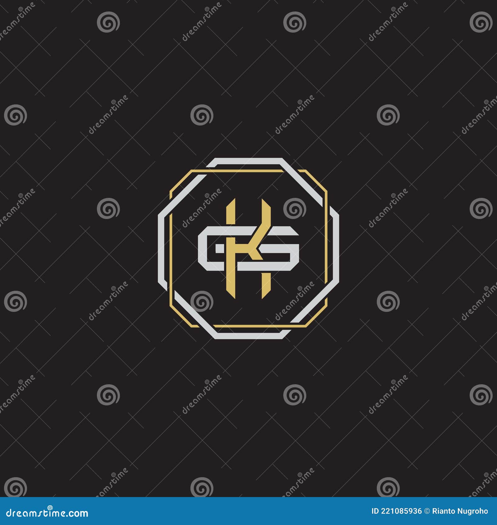 Initial Letter Overlapping Interlock Logo Monogram Line Art Style Stock ...