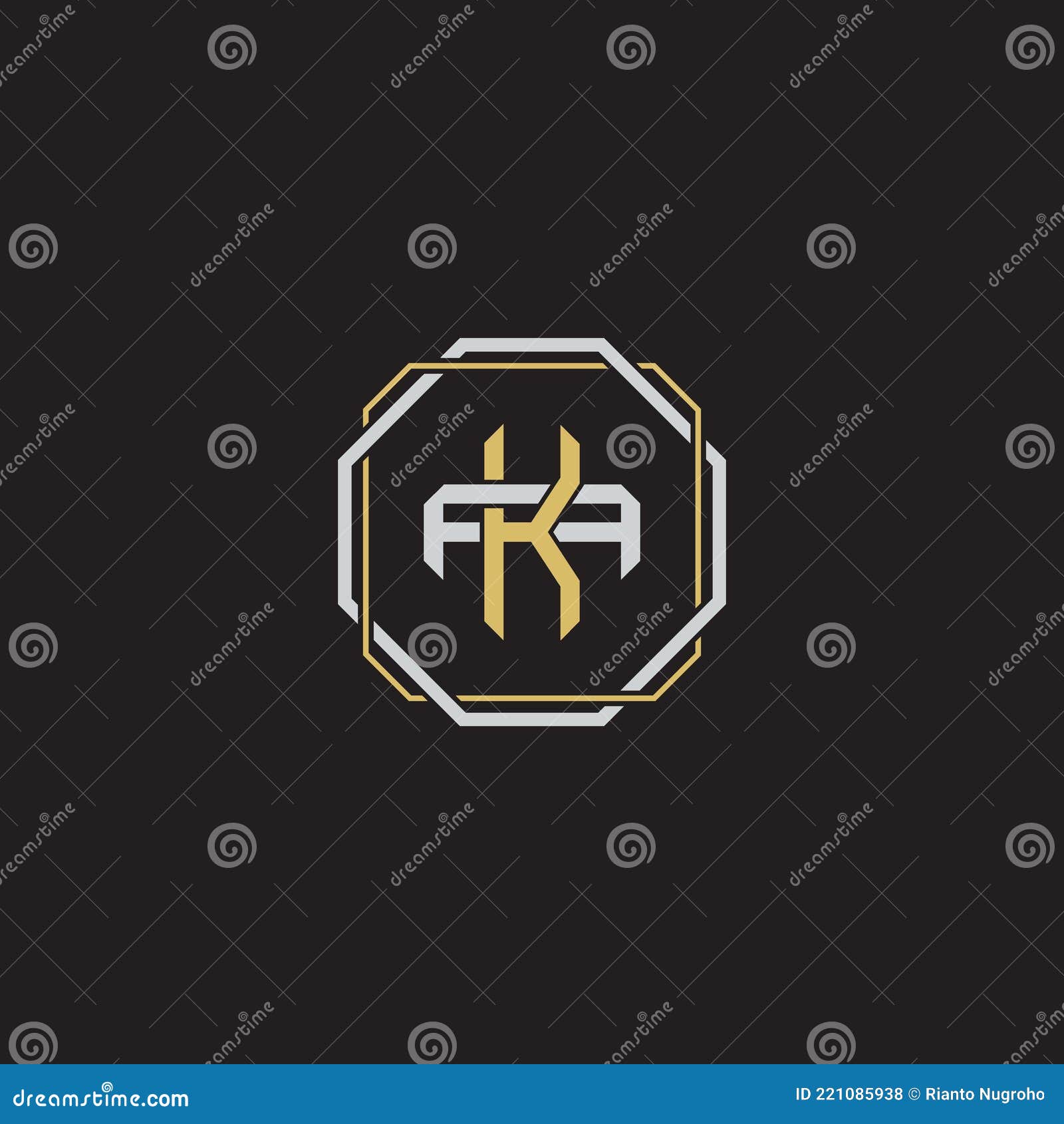 Initial Letter Overlapping Interlock Logo Monogram Line Art Style Stock ...