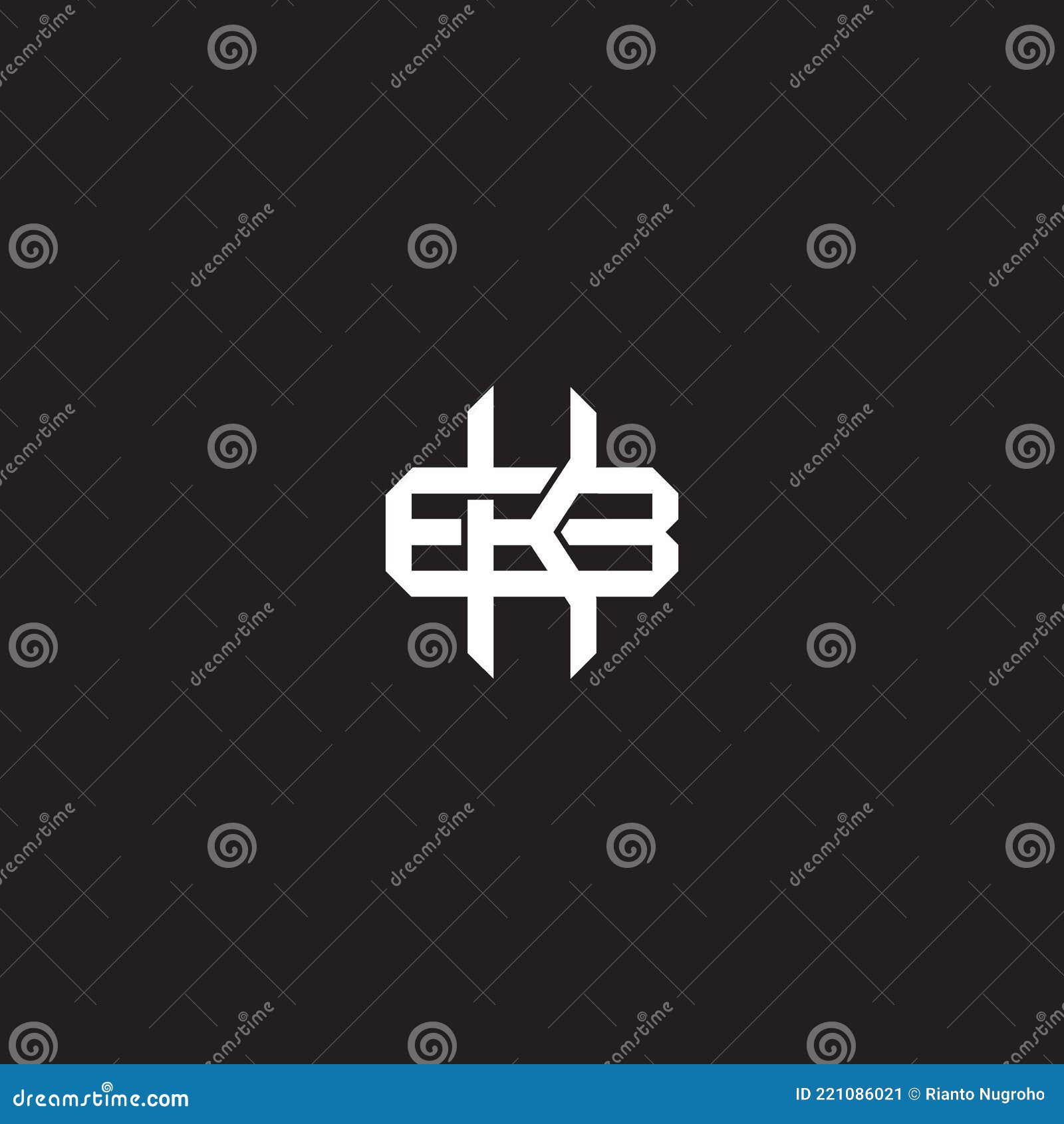 Initial Letter Overlapping Interlock Logo Monogram Line Art Style Stock ...