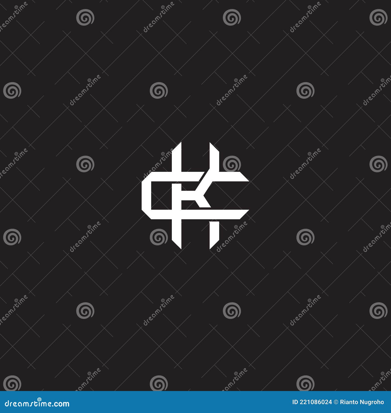 Initial Letter Overlapping Interlock Logo Monogram Line Art Style Stock ...