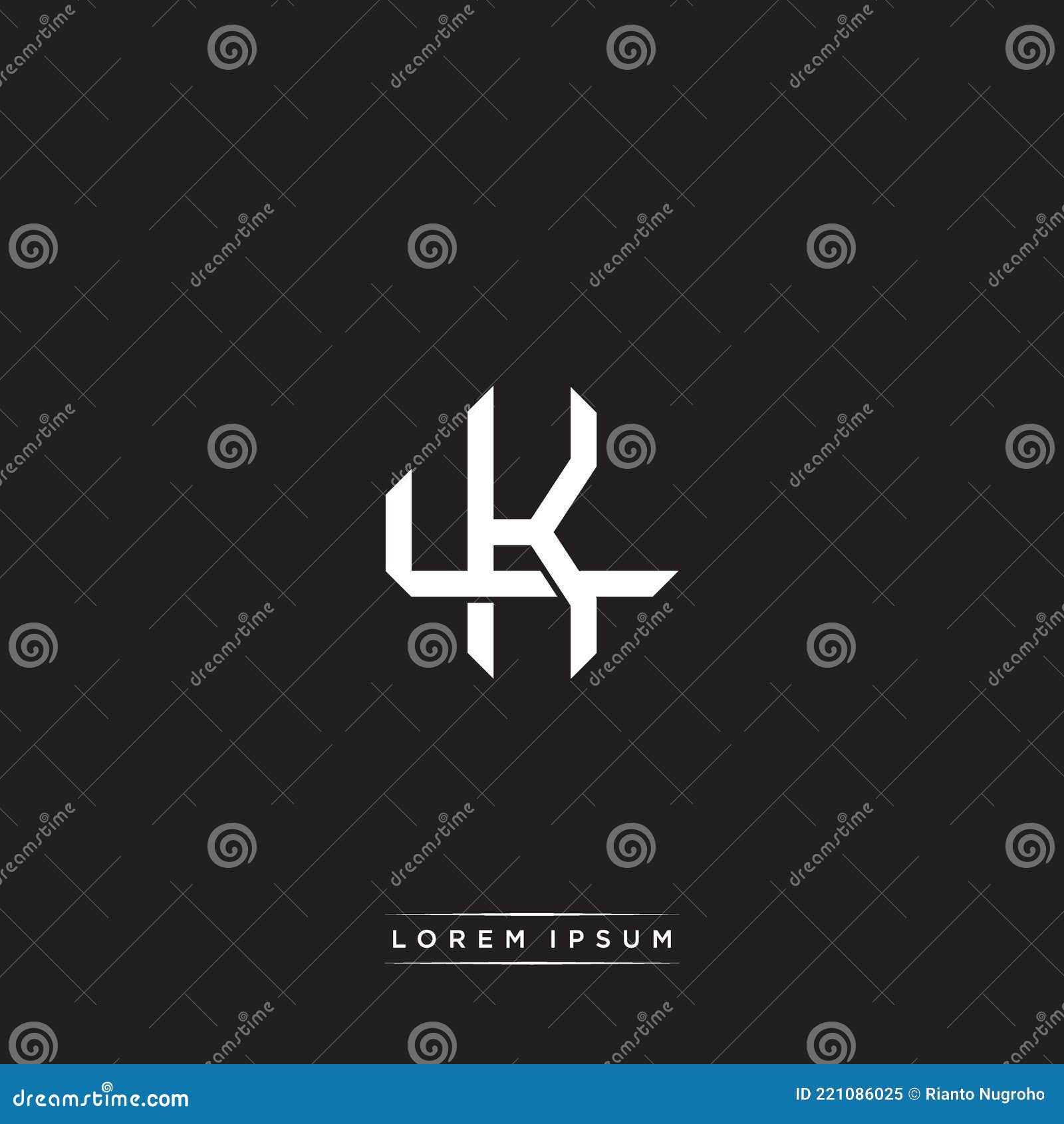 Initial Letter Overlapping Interlock Logo Monogram Line Art Style Stock ...