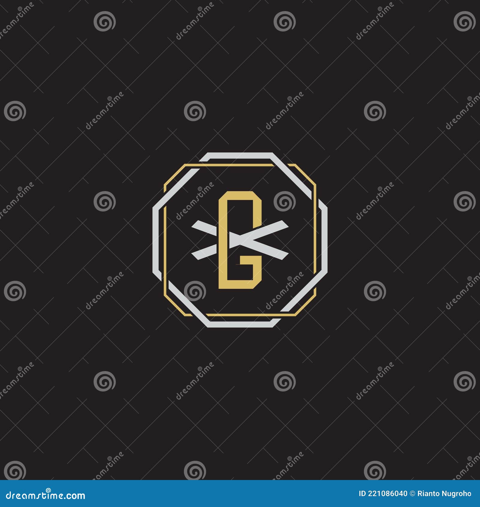 Initial Letter Overlapping Interlock Logo Monogram Line Art Style Stock ...