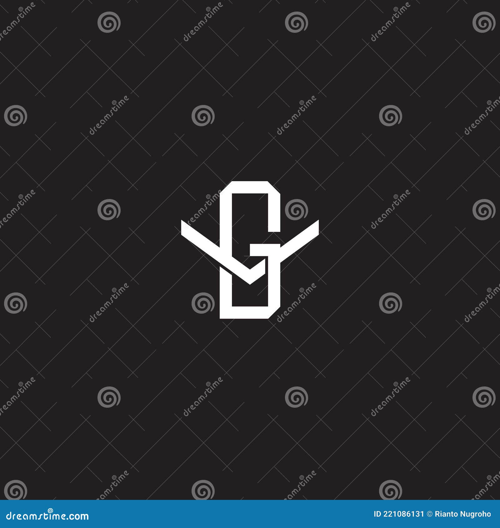 Initial Letter Overlapping Interlock Logo Monogram Line Art Style Stock ...
