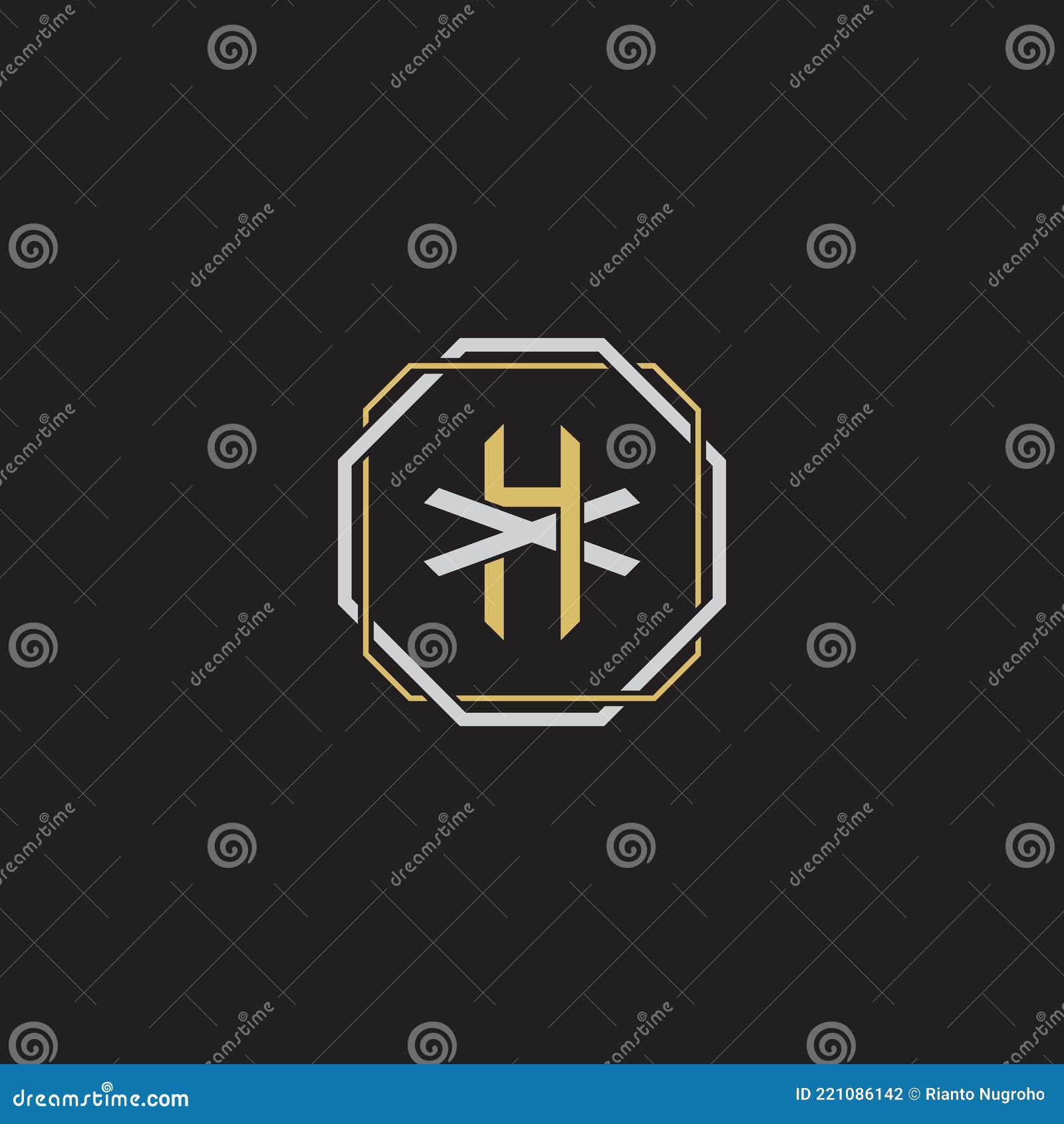 Initial Letter Overlapping Interlock Logo Monogram Line Art Style Stock ...