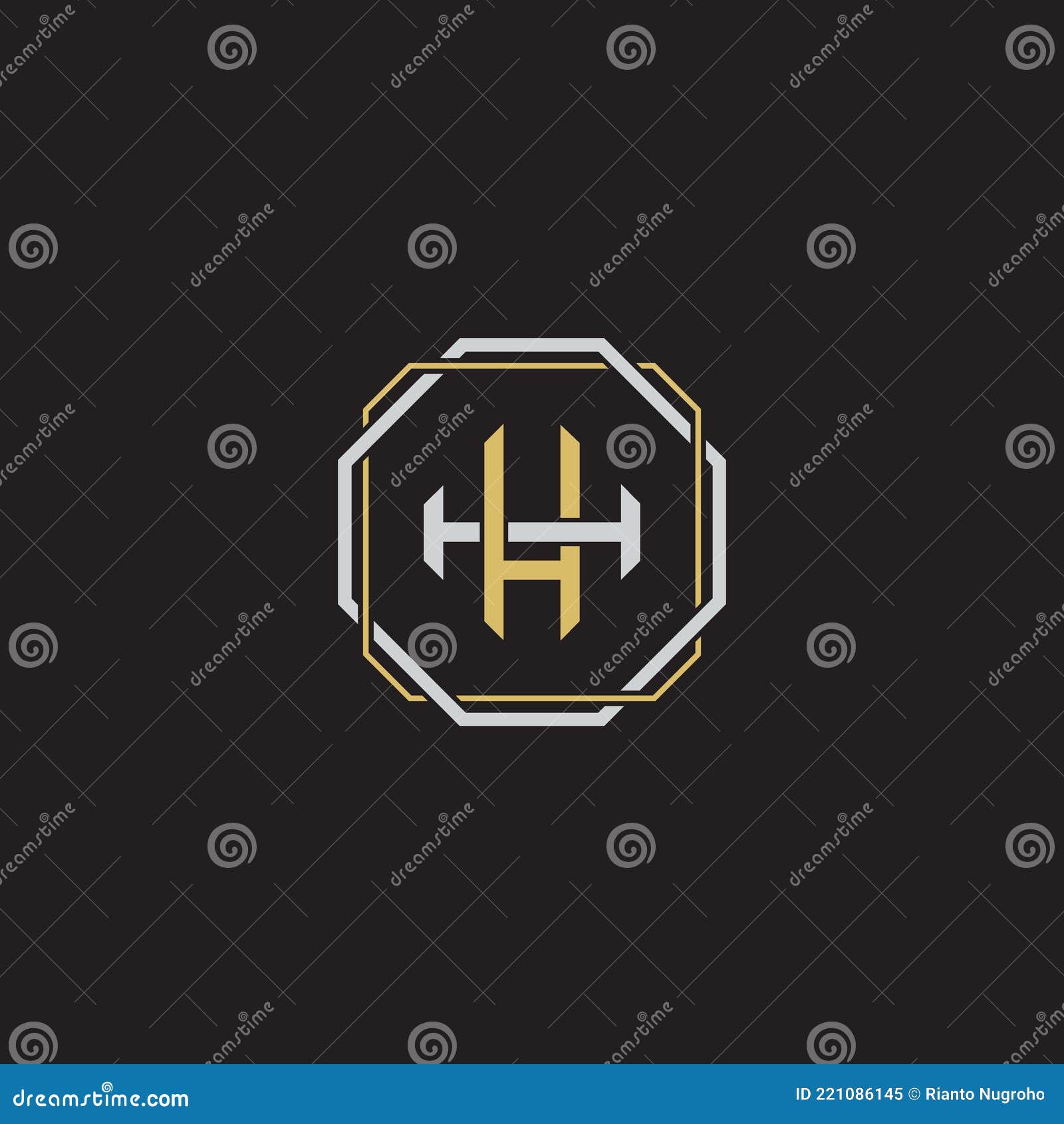 Initial Letter Overlapping Interlock Logo Monogram Line Art Style Stock ...