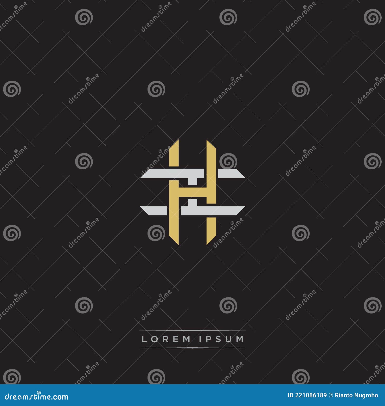 Initial Letter Overlapping Interlock Logo Monogram Line Art Style Stock ...