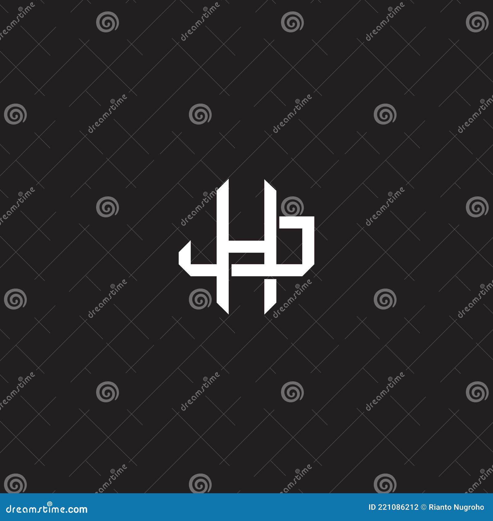 Initial Letter Overlapping Interlock Logo Monogram Line Art Style Stock ...