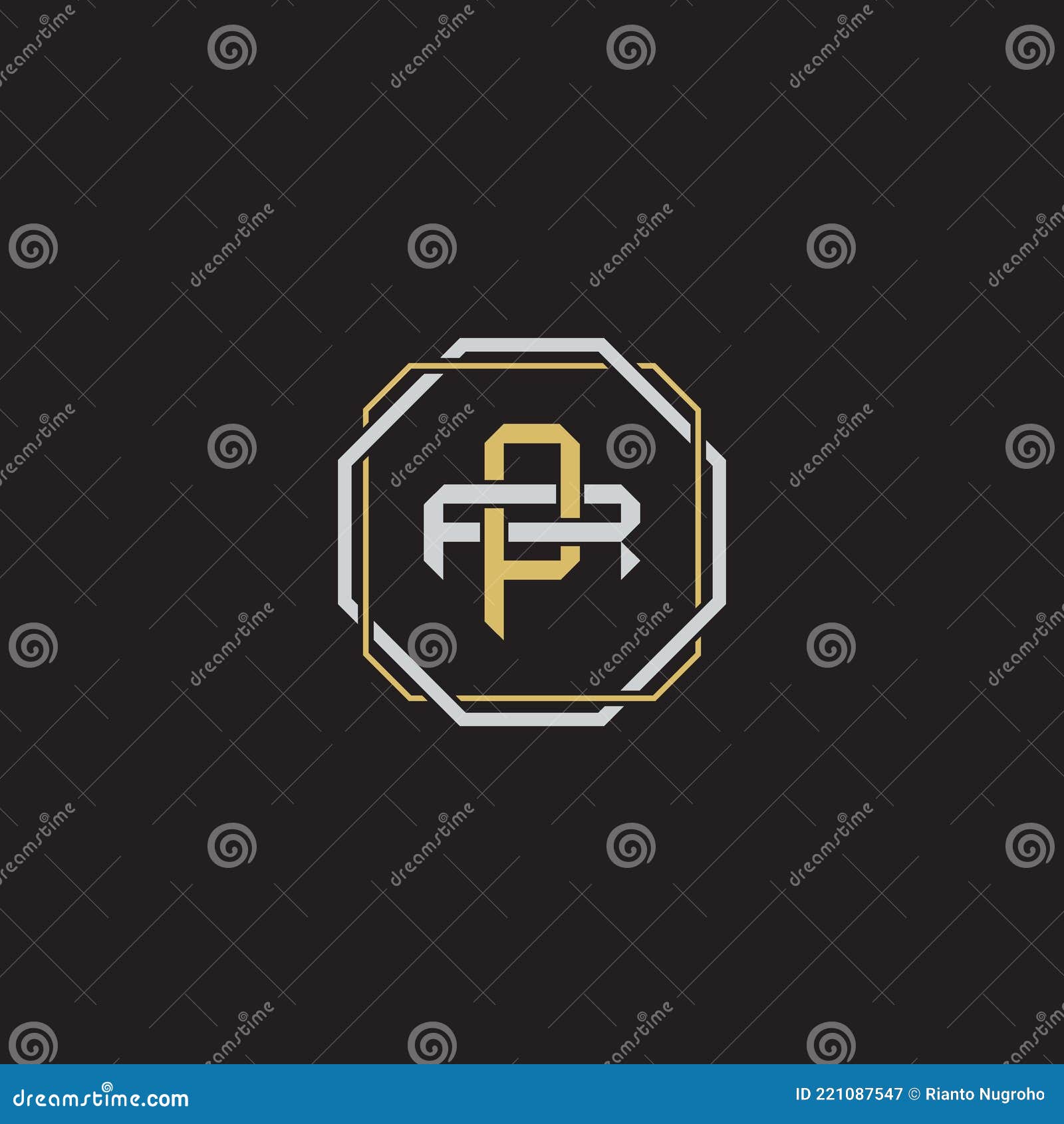 Initial Letter Overlapping Interlock Logo Monogram Line Art Style Stock ...