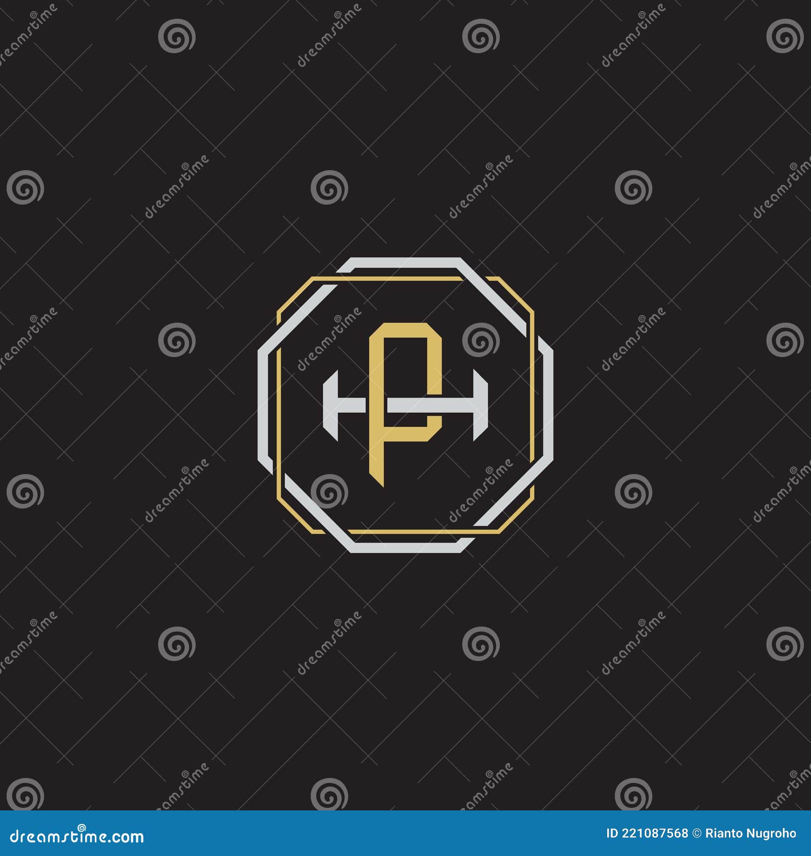 Initial Letter Overlapping Interlock Logo Monogram Line Art Style Stock ...
