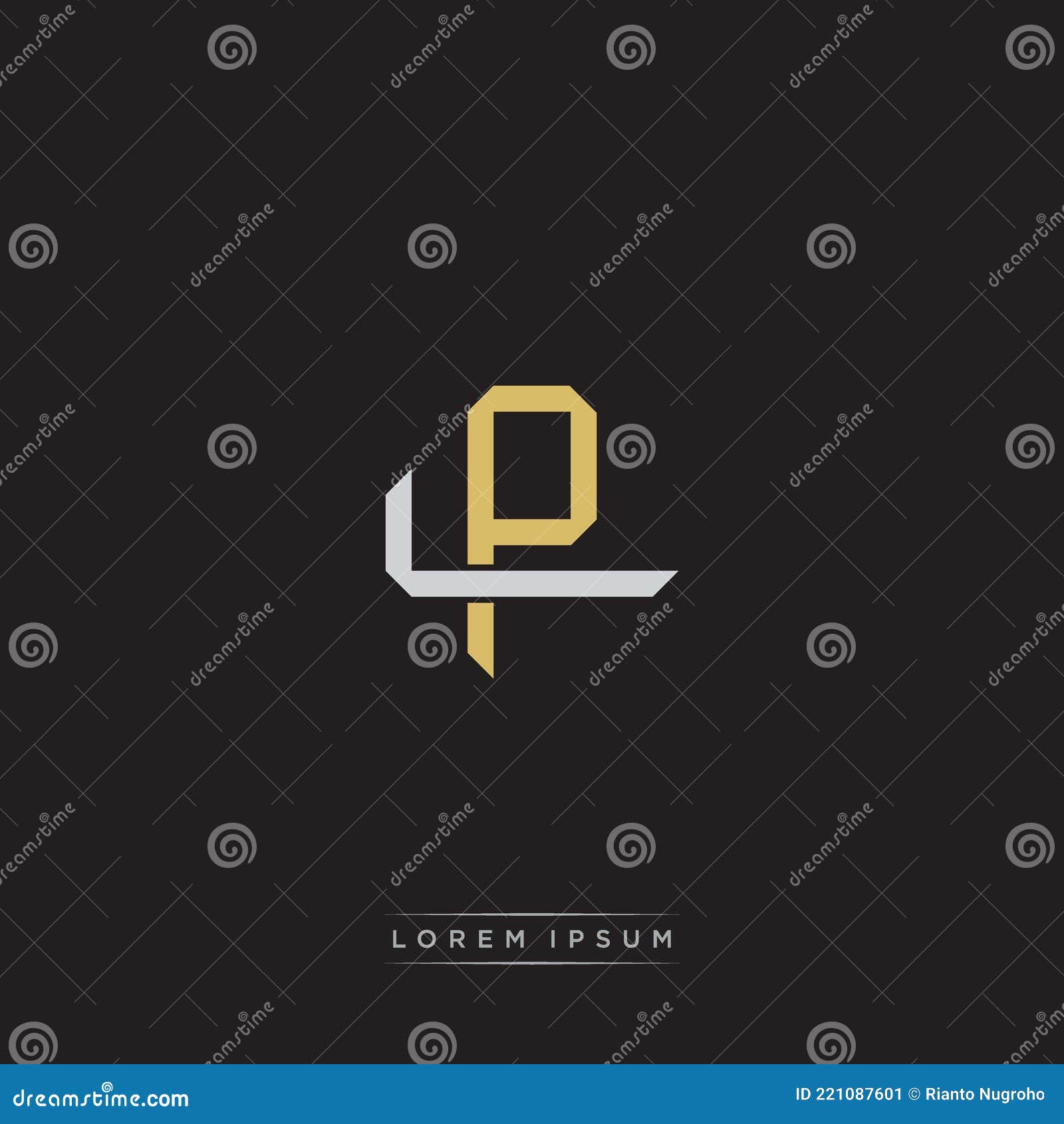 Initial Letter Overlapping Interlock Logo Monogram Line Art Style Stock ...