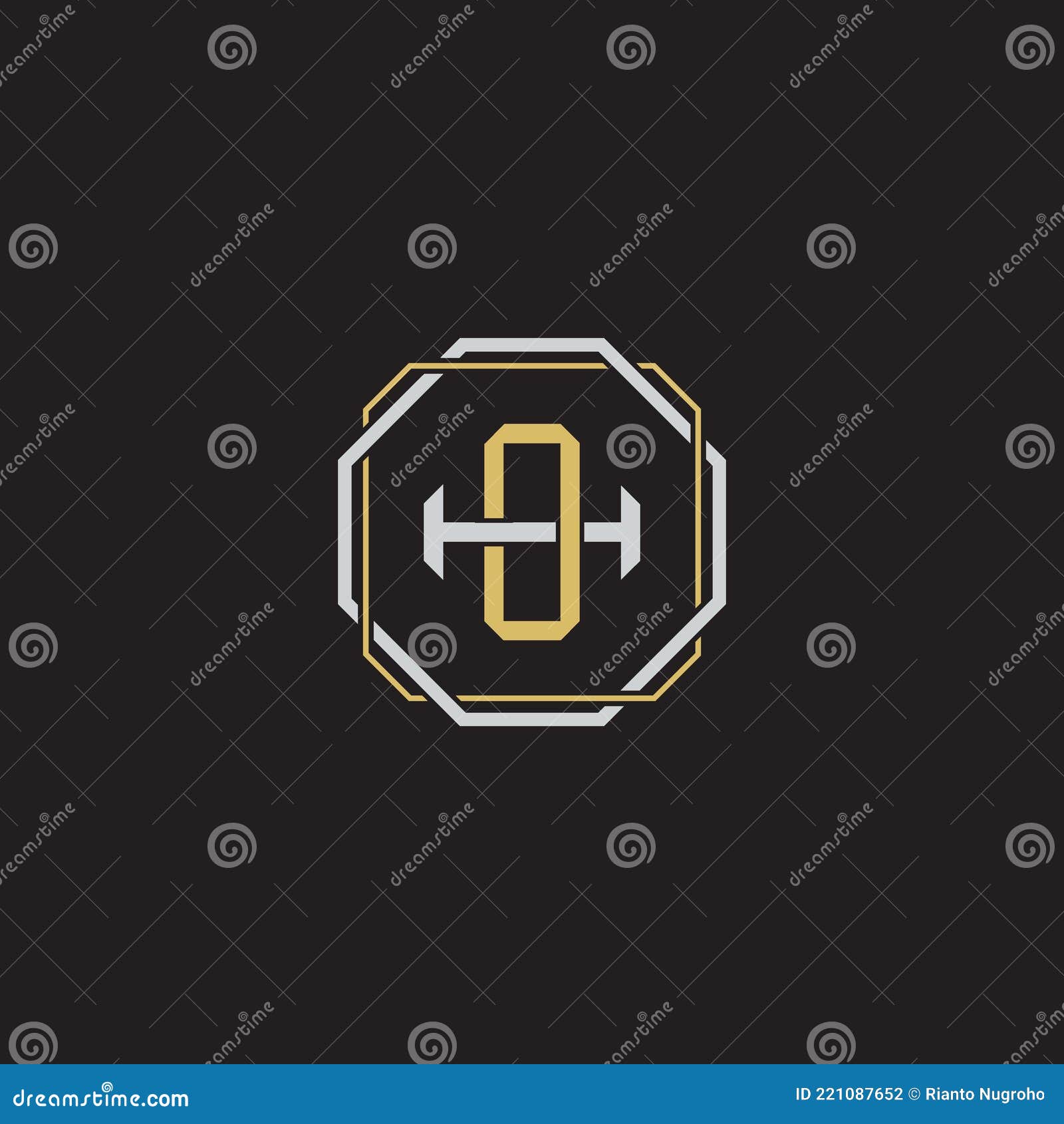 Initial Letter Overlapping Interlock Logo Monogram Line Art Style Stock ...