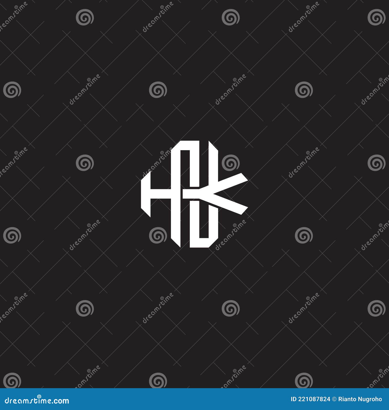 Initial Letter Overlapping Interlock Logo Monogram Line Art Style Stock ...