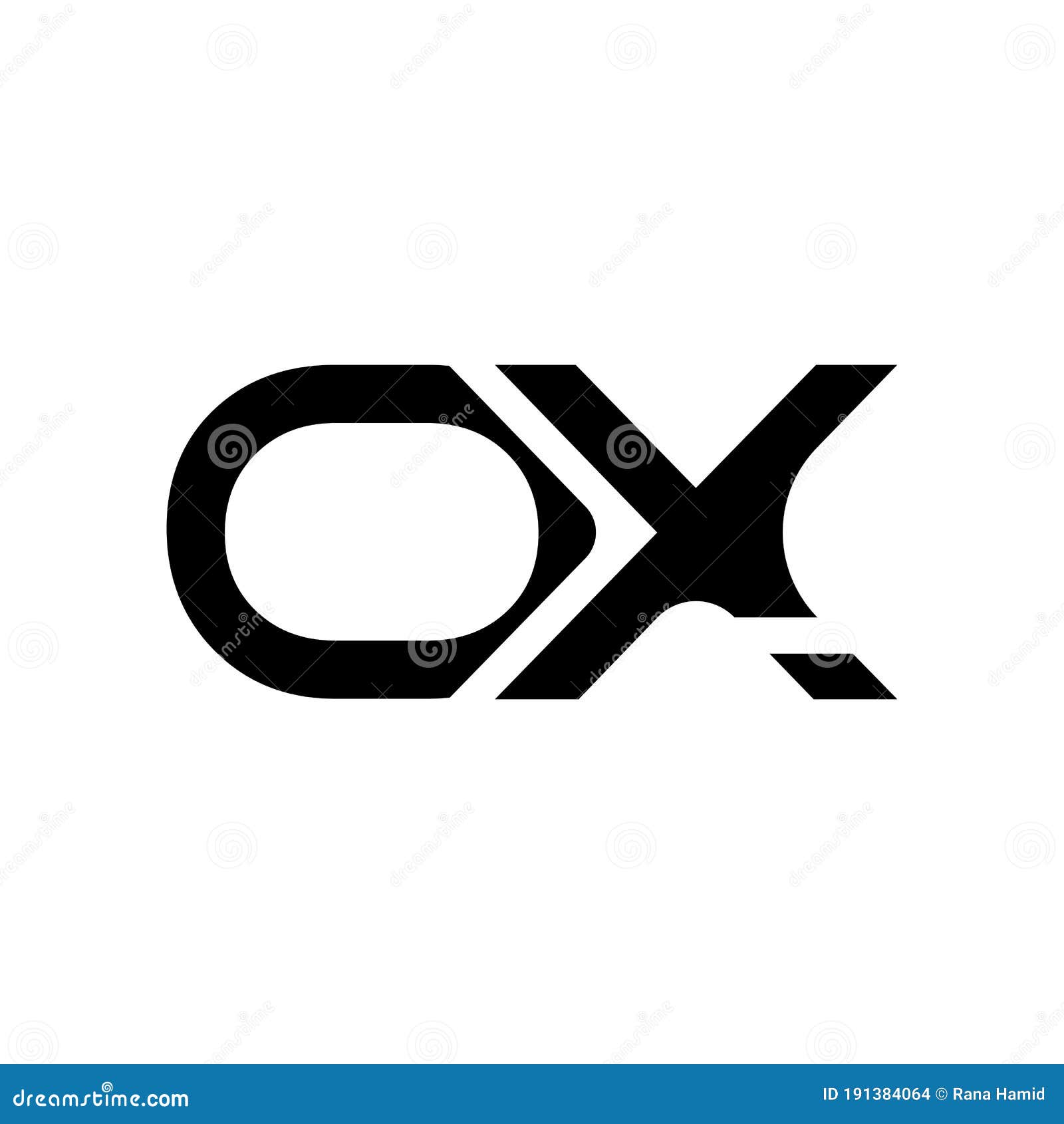Initial Letter OX Logo Design Vector Template. Abstract Letter Minimal ...