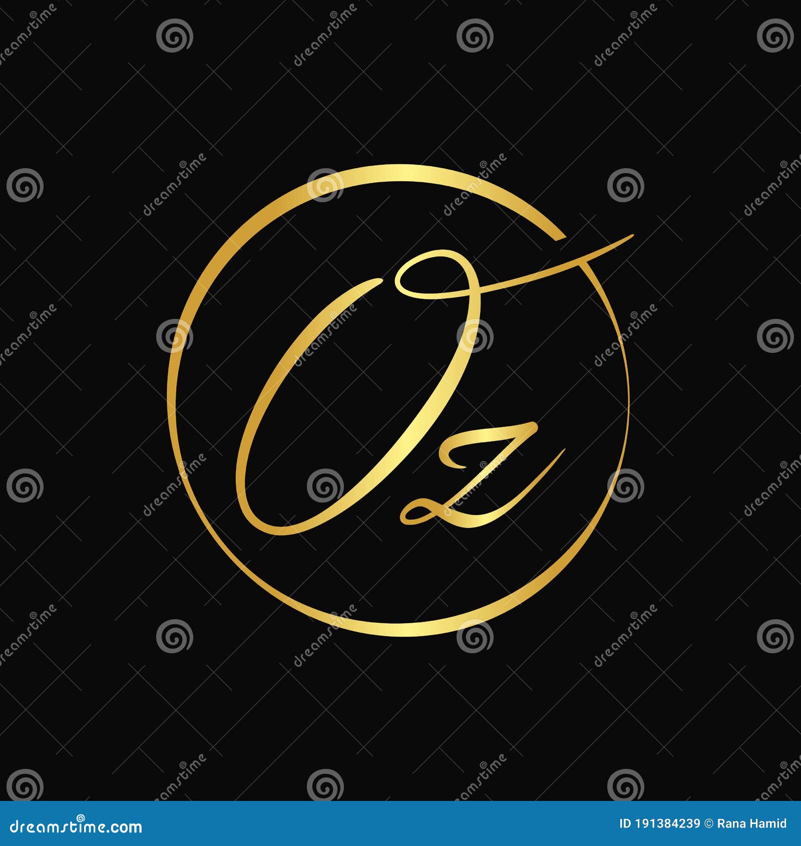 Initial Letter OZ Logo Design Vector Template. Abstract Letter Minimal ...