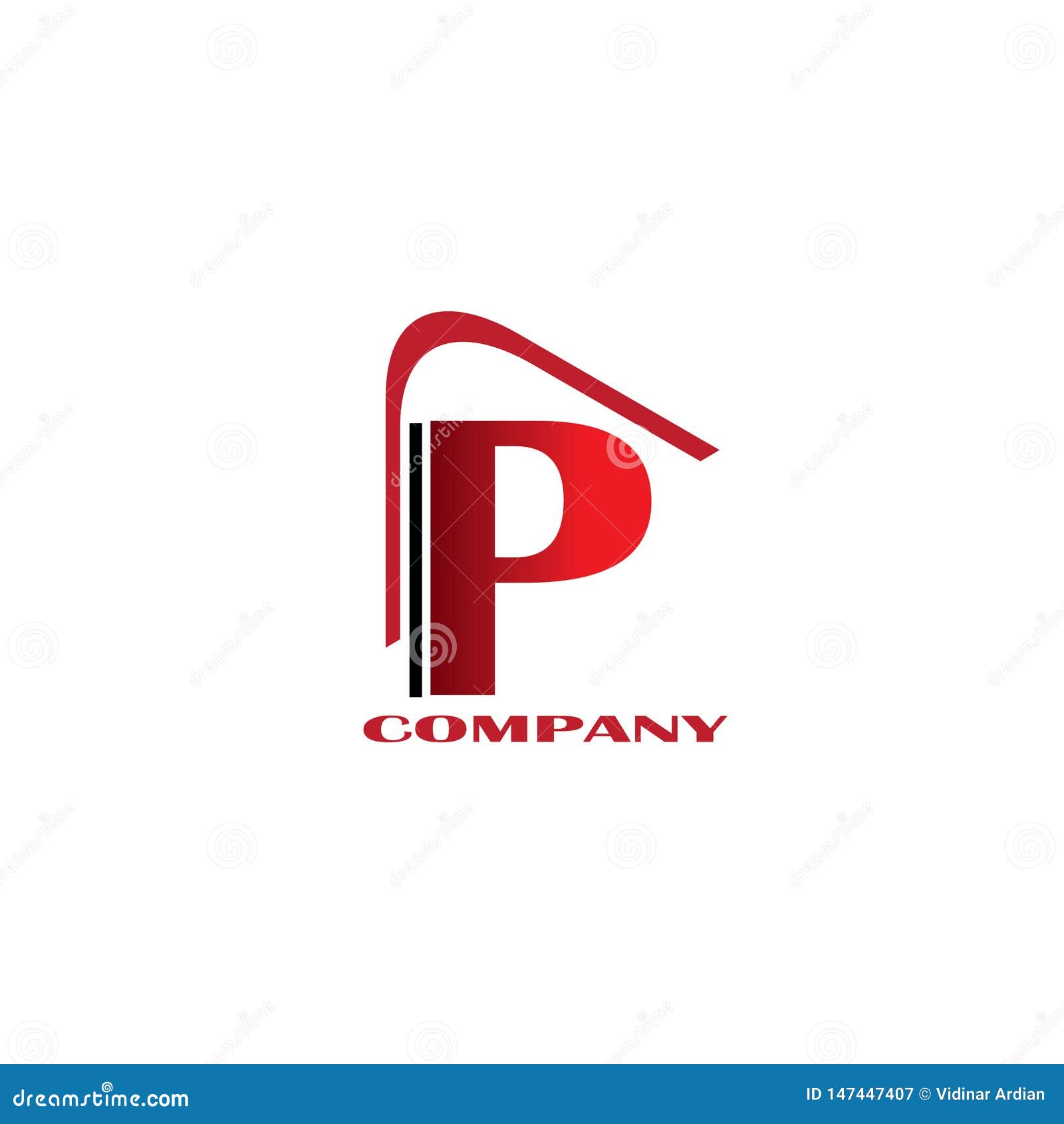 Initial Letter P Linked Design Logo - Vector Stock Illustration ...