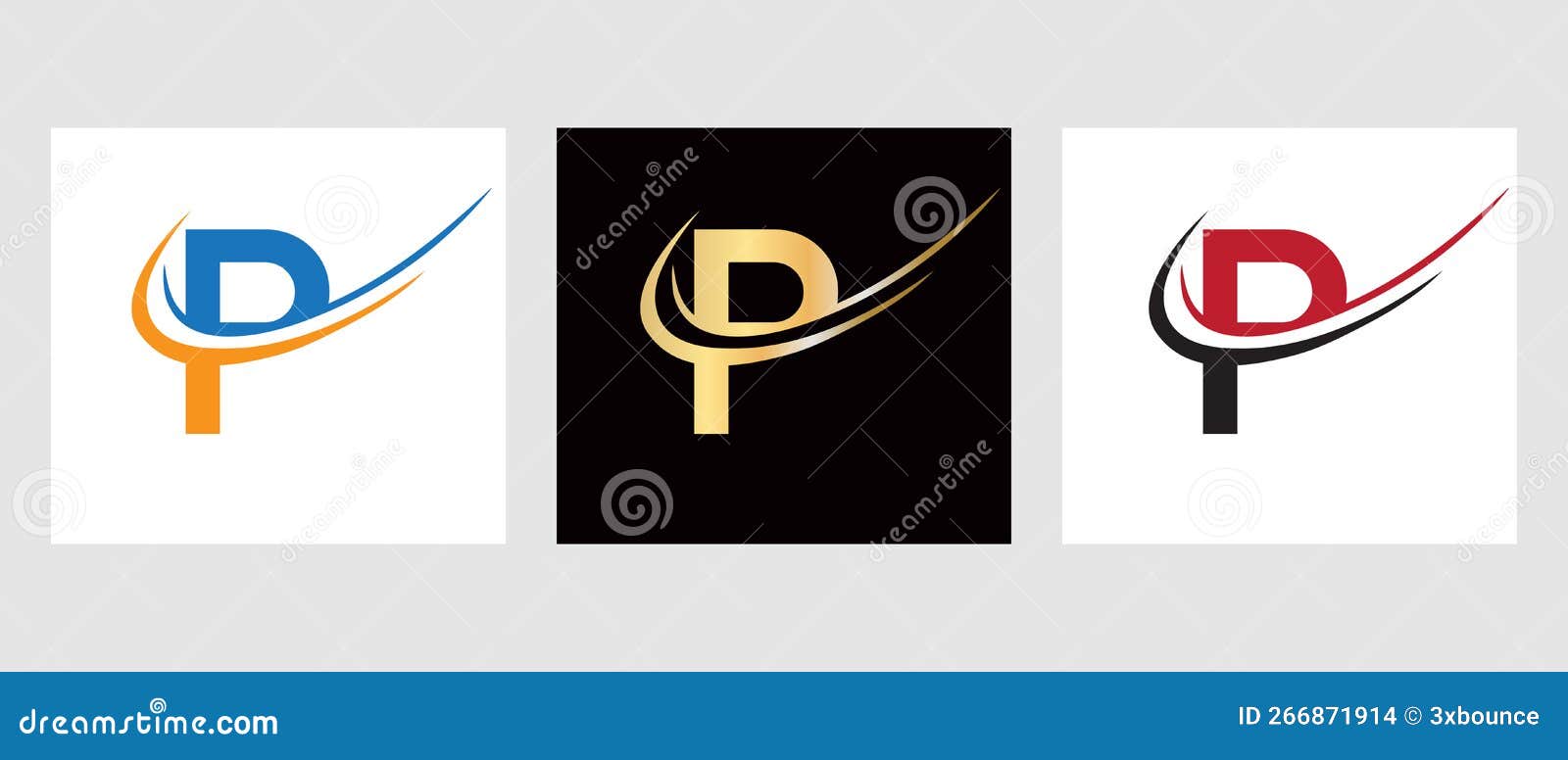 Initial Letter P Logo Design Template. Monogram P Letter Logotype ...