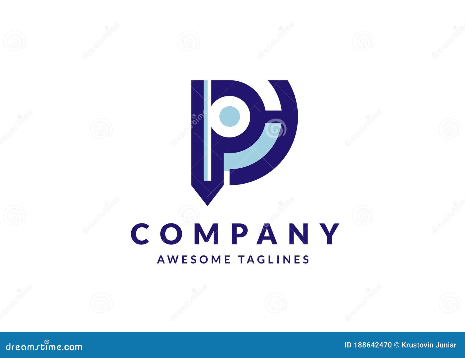 Initial Letter P Logo Design Vector Stock Vector - Illustration of ...