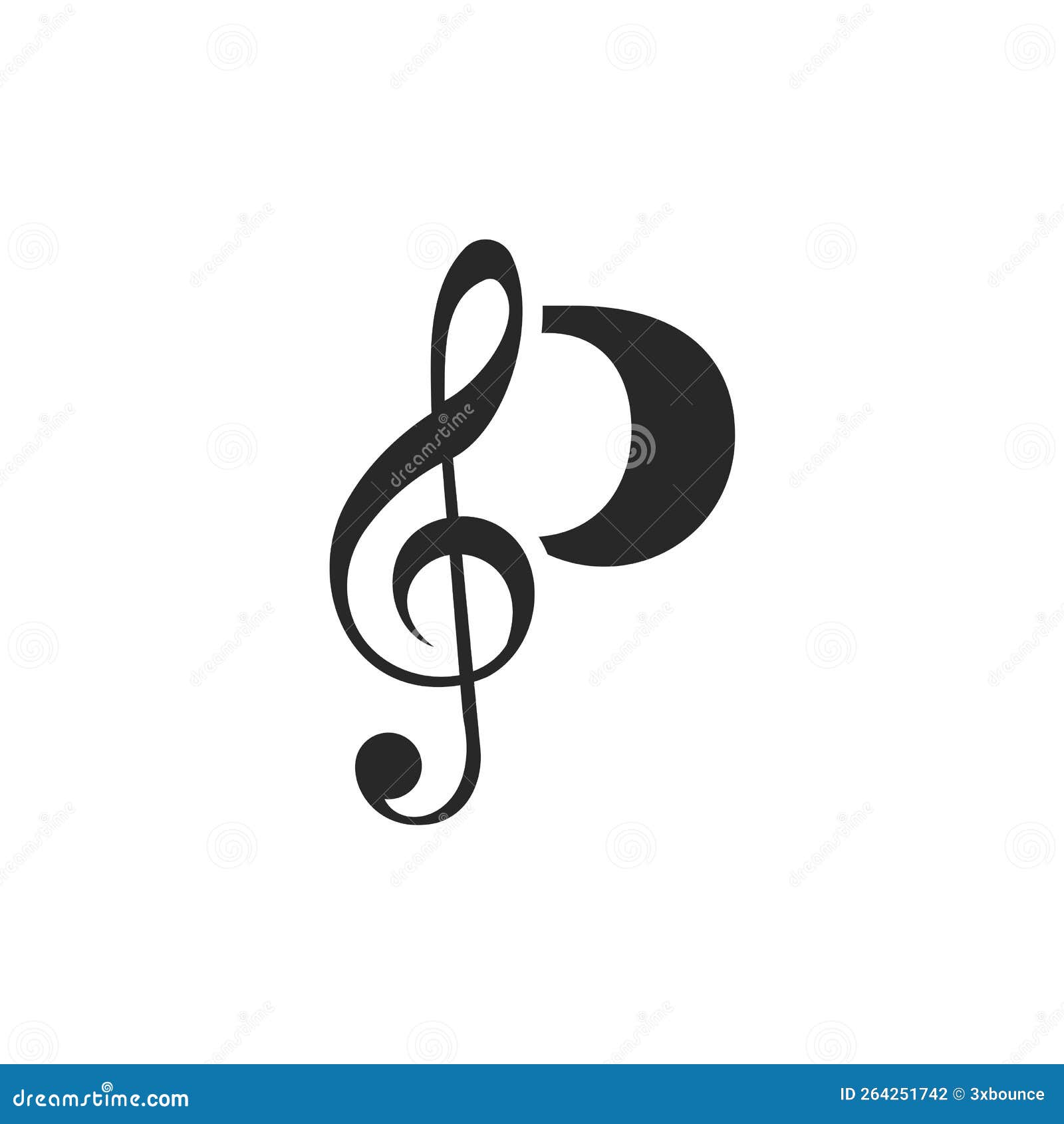 Initial Letter P Music Logo. Dj Symbol Podcast Logo Icon Vector ...