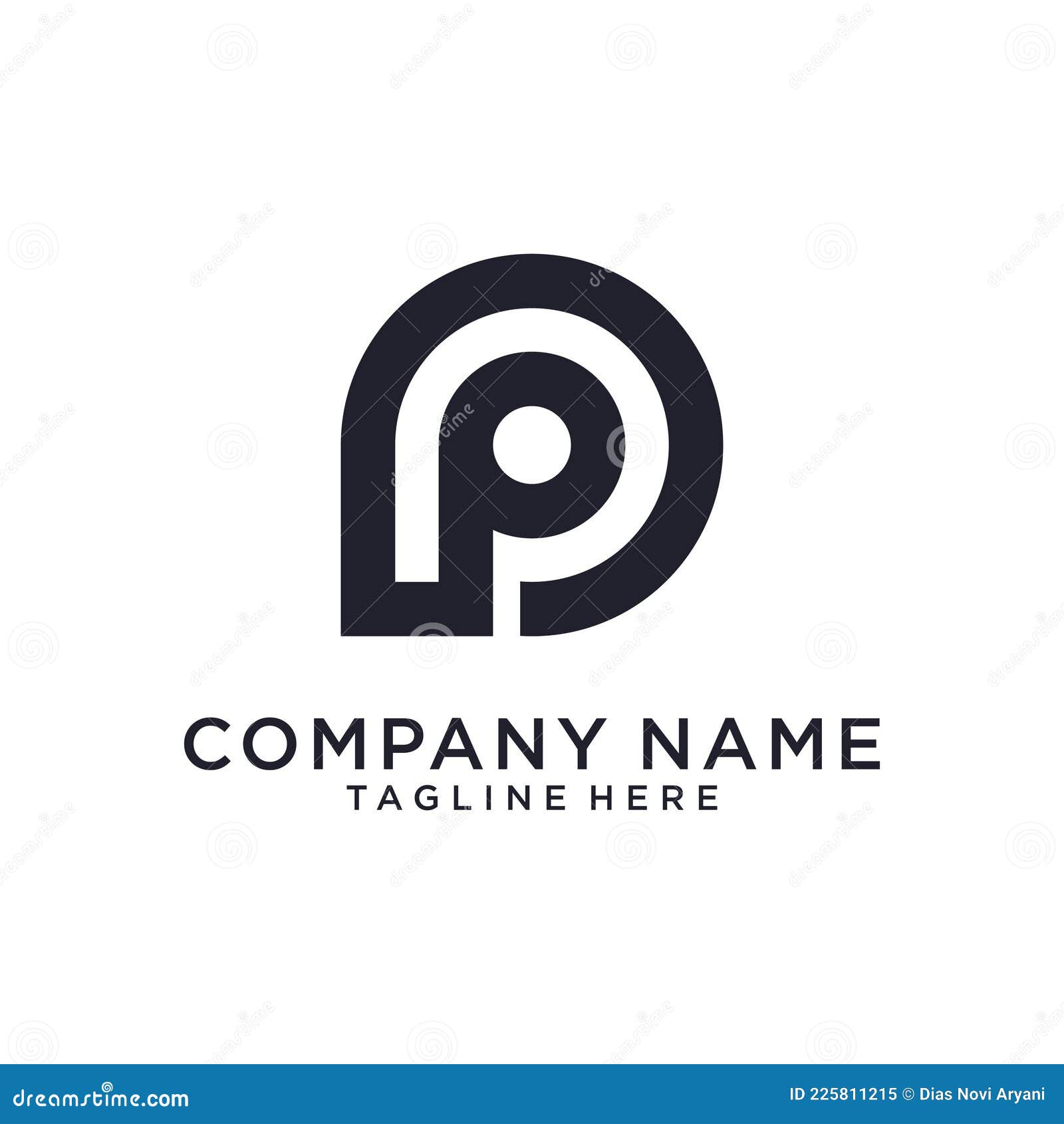 Initial Letter P Vector Logo Design Template Stock Illustration ...