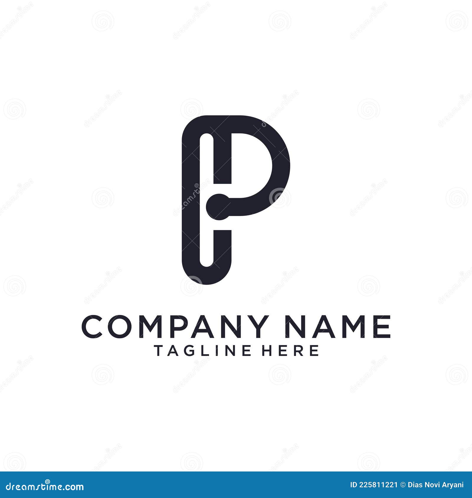 Initial Letter P Vector Logo Design Template Stock Vector ...