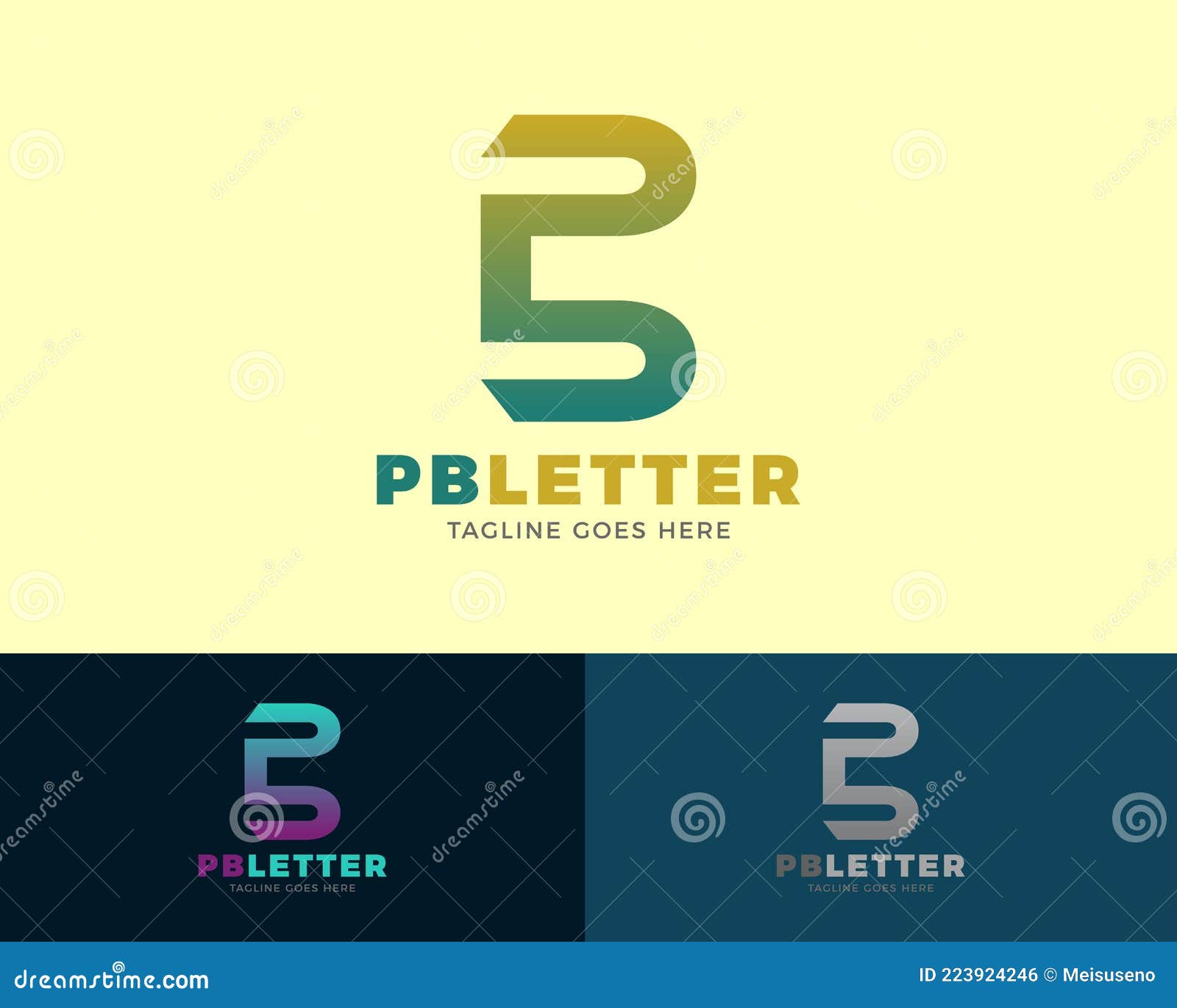 Initial Letter PB Logo Template Design Stock Vector - Illustration of ...