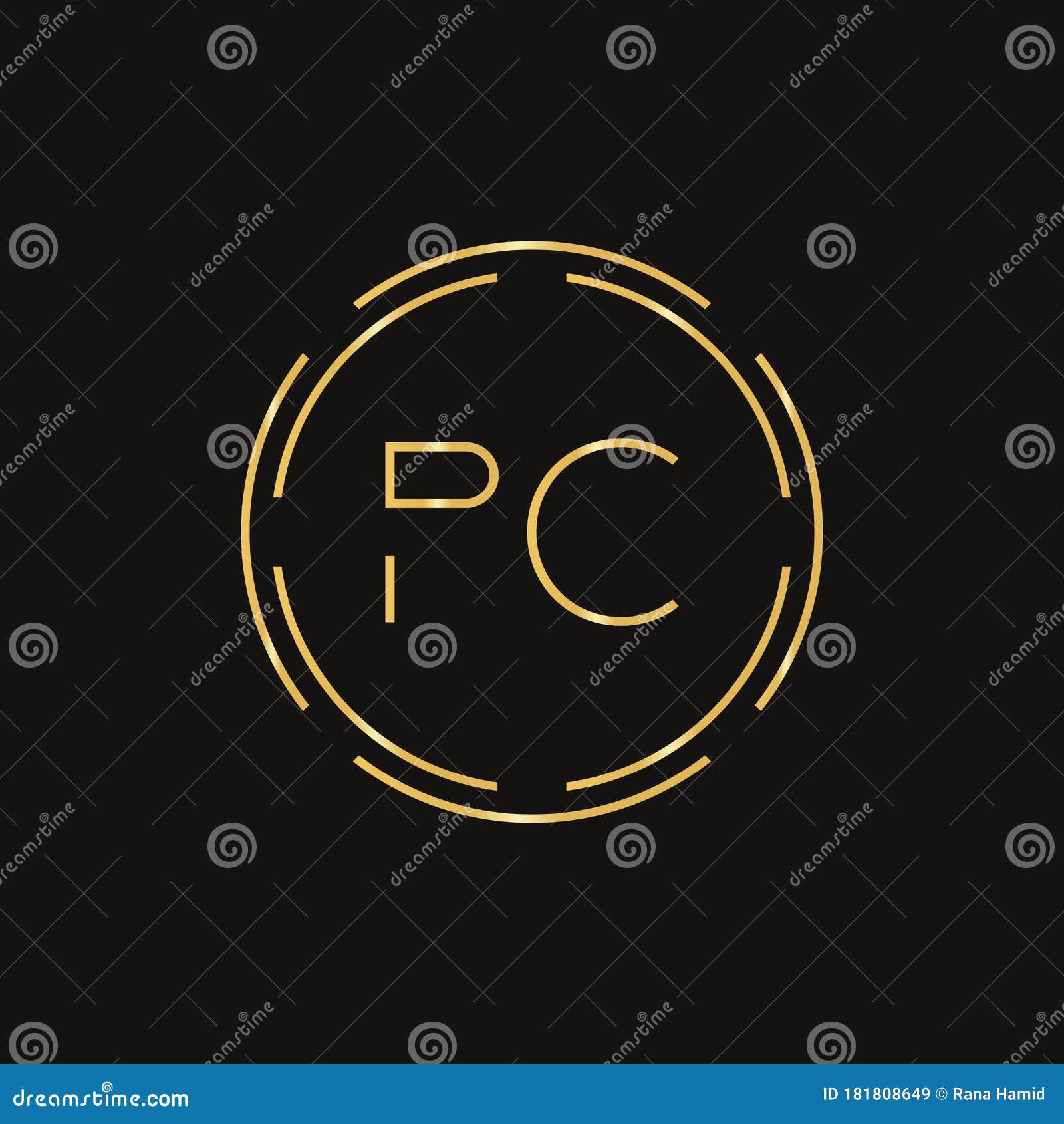 Initial Letter PC Logo Design Vector Template. PC Letter Logo Design ...