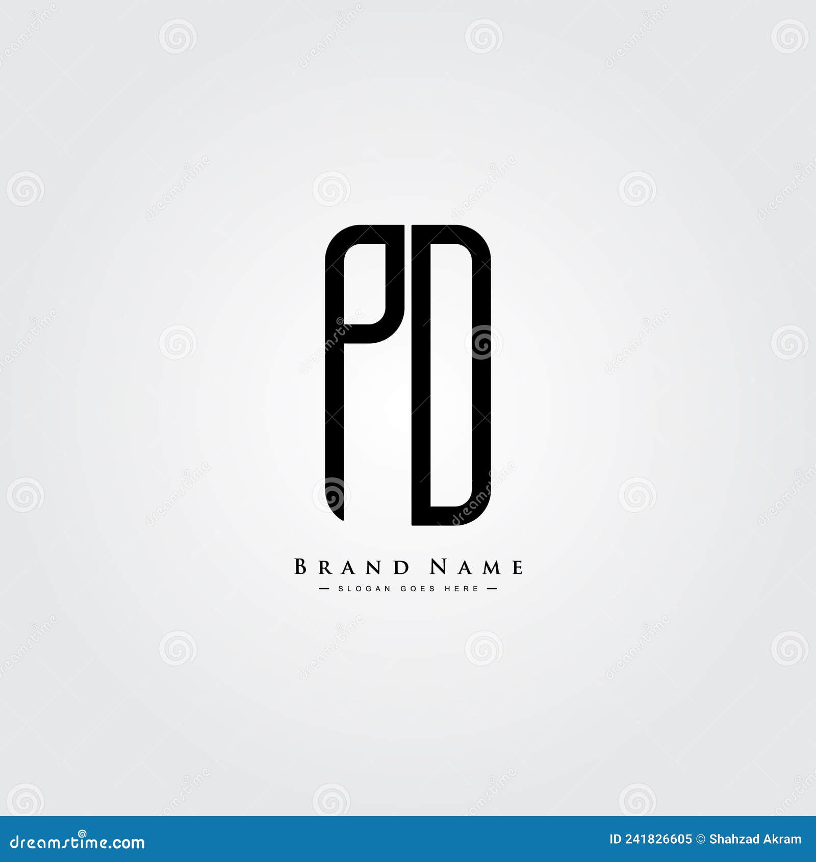 Initial Letter PD Logo - Simple Business Logo for Alphabet P and D ...