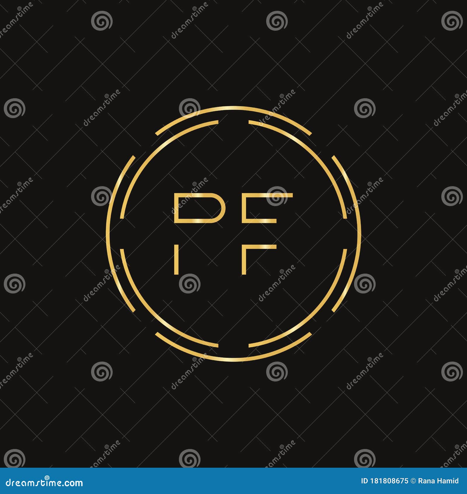 Initial Letter PF Logo Design Vector Template. PF Letter Logo Design ...