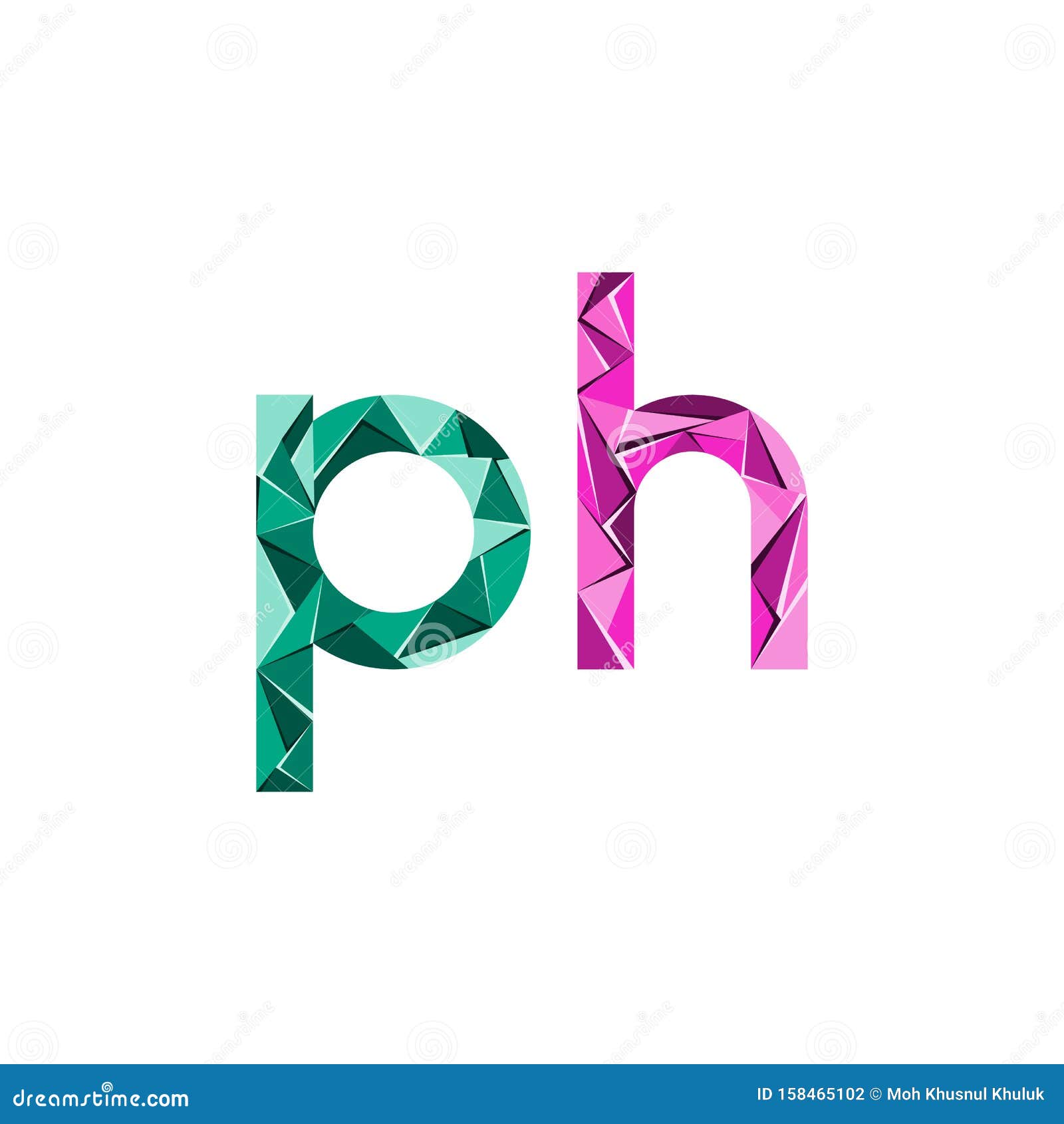 Initial Letter Ph Abstract Triangle Logo Vector Stock Vector ...