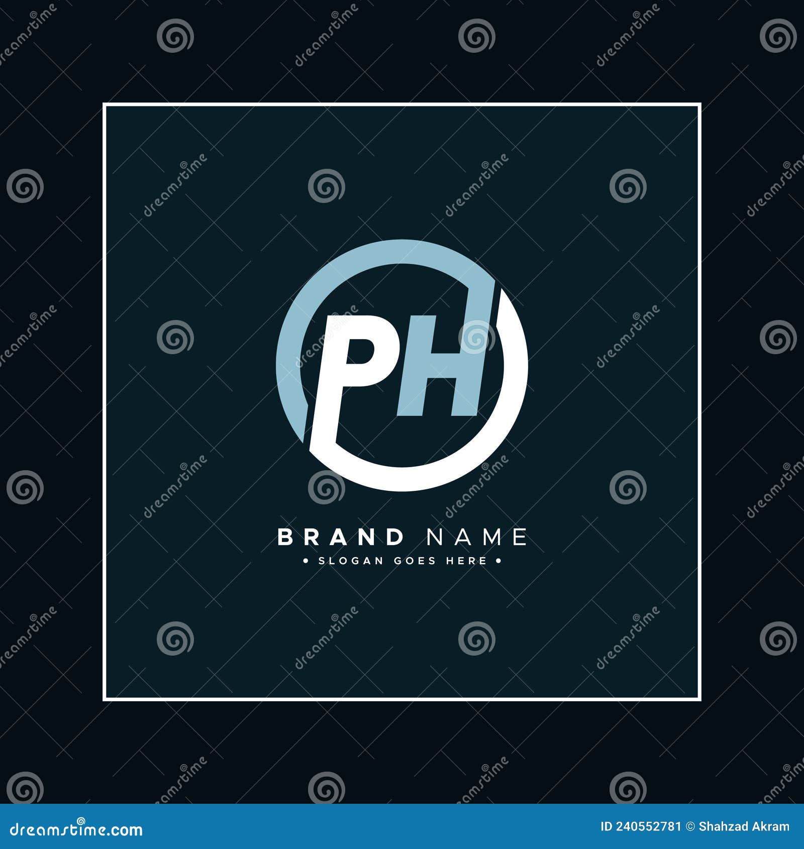 Initial Letter PH Logo, Minimal Alphabet Logo Stock Vector ...