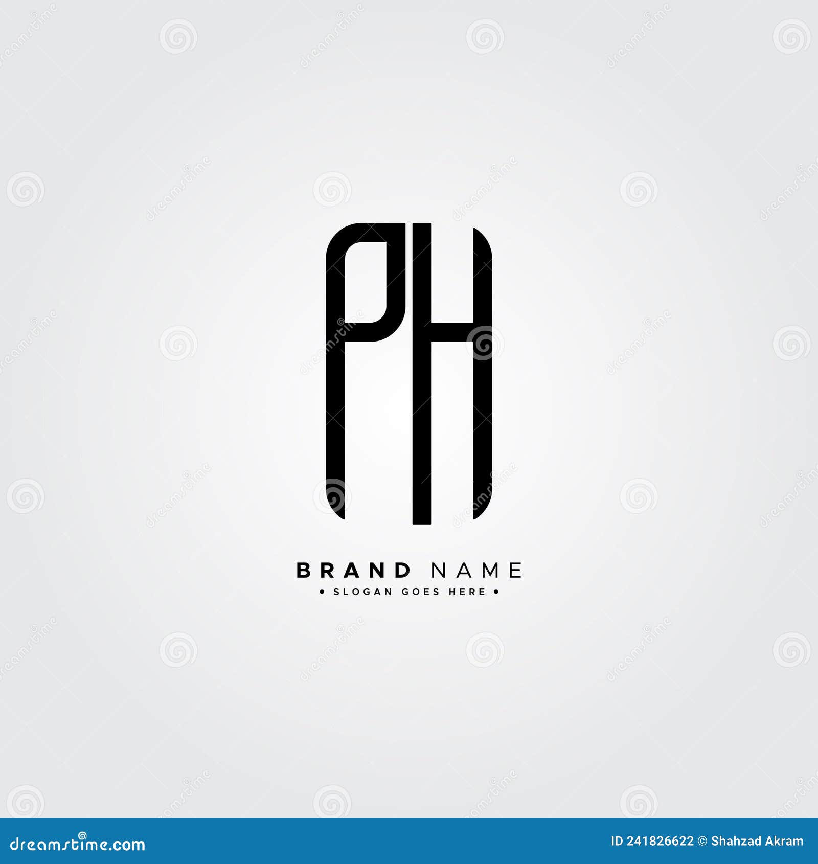 Initial Letter PH Logo - Simple Alphabet Logo Stock Vector ...
