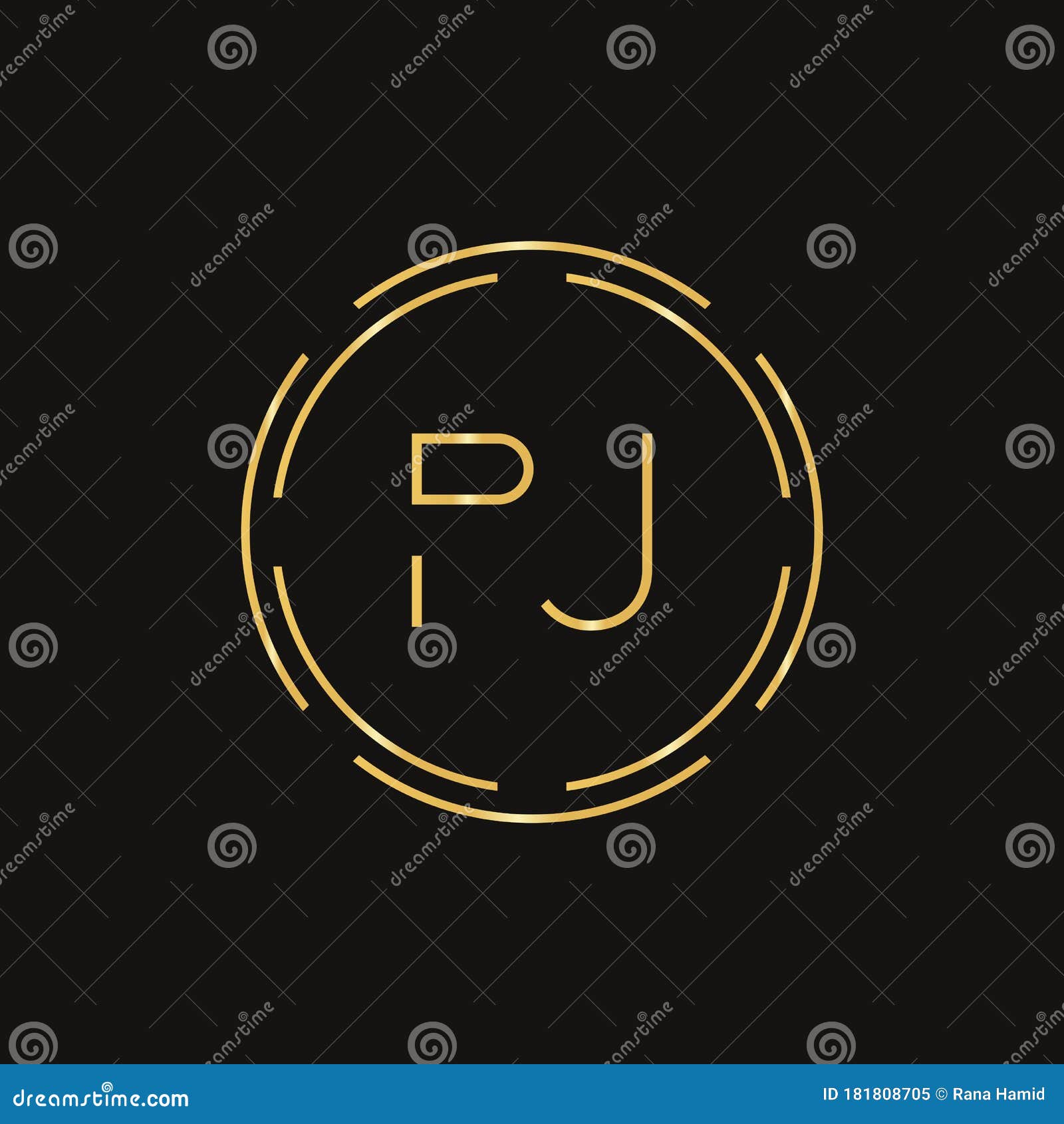 Initial Letter PJ Logo Design Vector Template. PJ Letter Logo Design ...