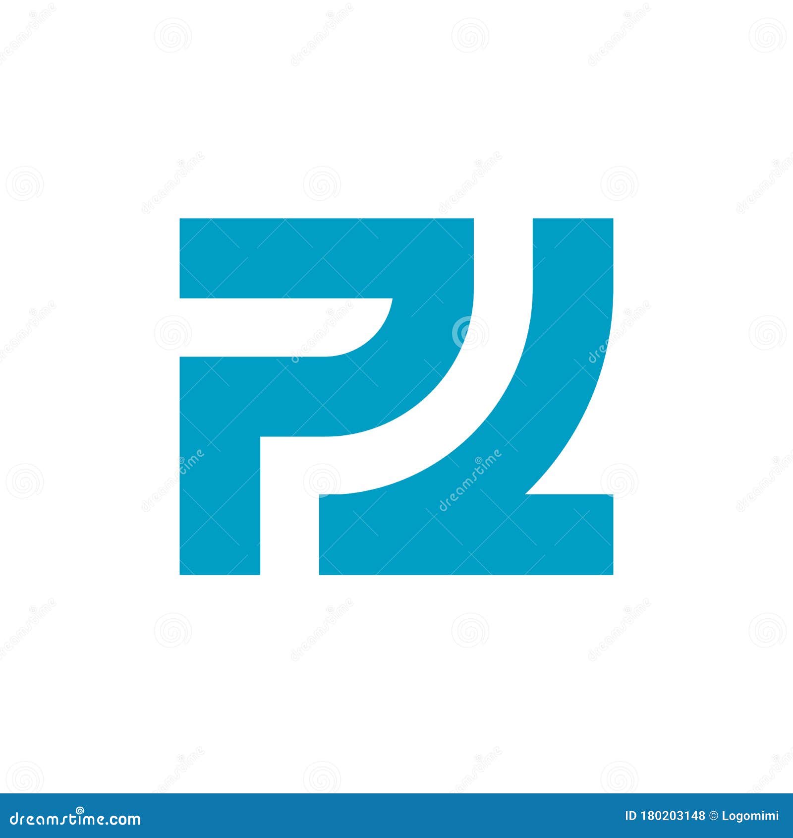 Initial Letter PL Logo Design Template Elements, Square Shape ...