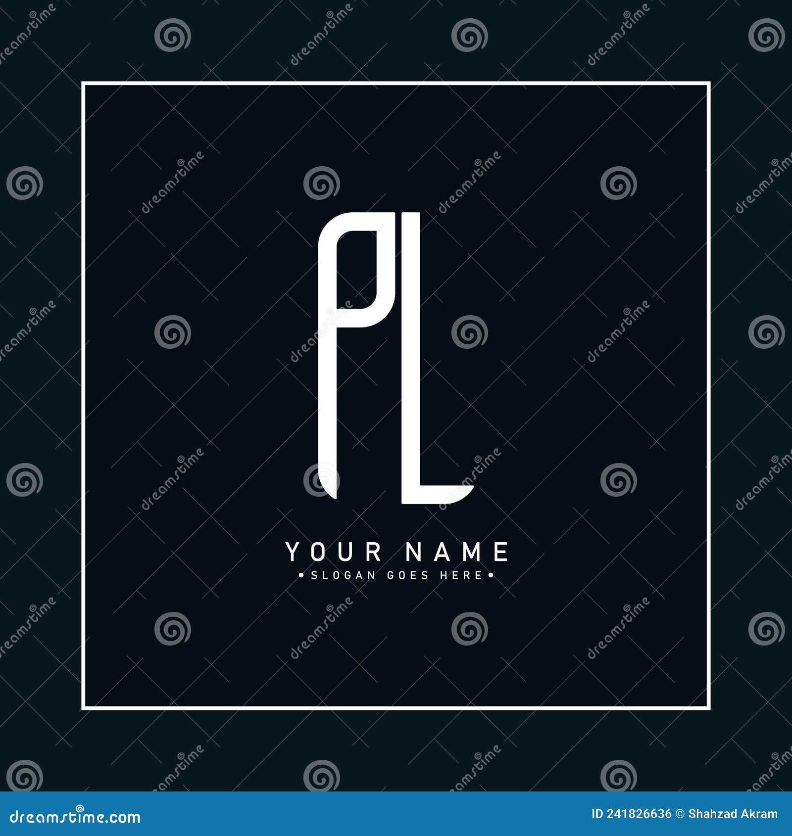 Initial Letter PL Logo - Simple Business Logo Vector Illustration ...