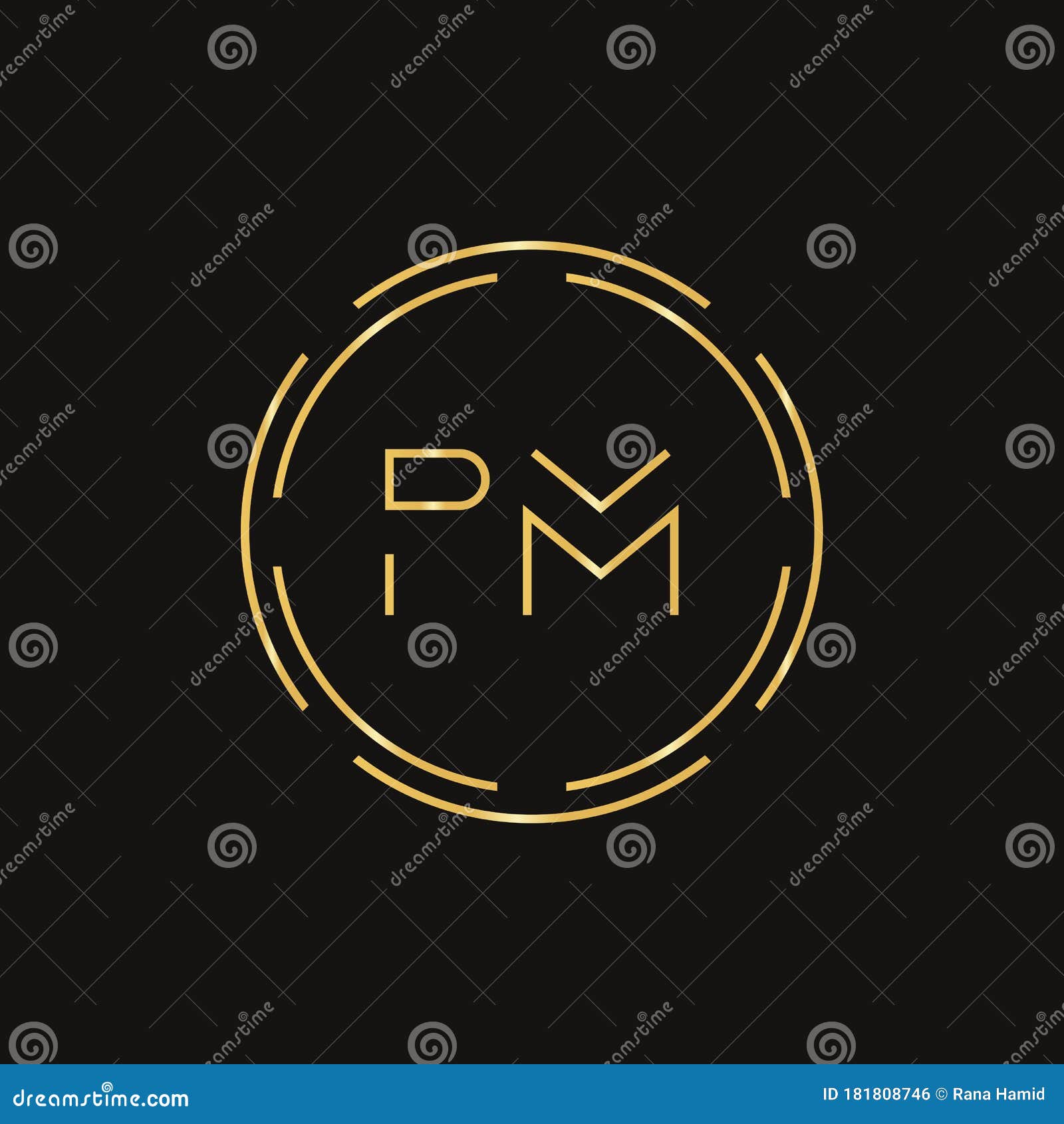 Initial Letter PM Logo Design Vector Template. PM Letter Logo Design ...