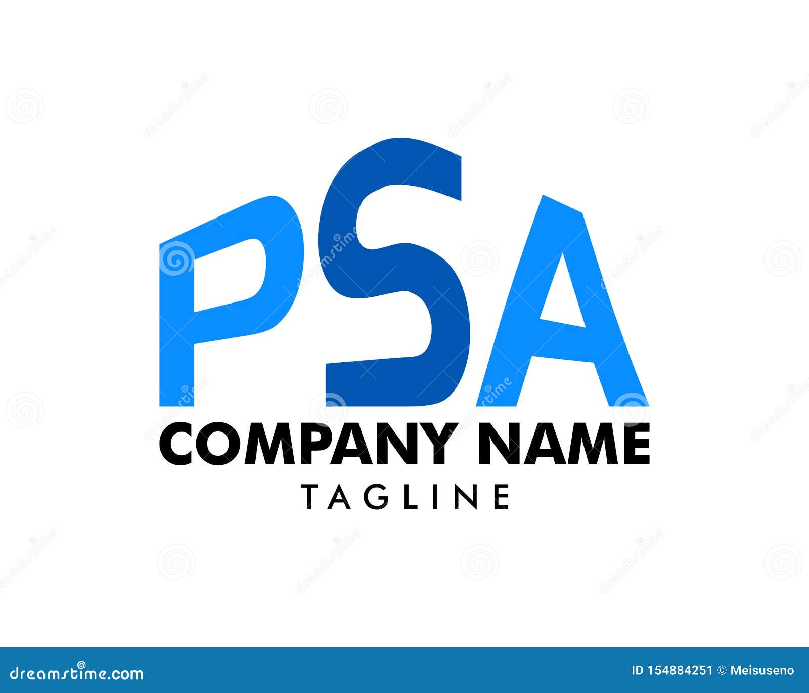Initial Letter PSA Logo Template Design Stock Vector - Illustration of ...