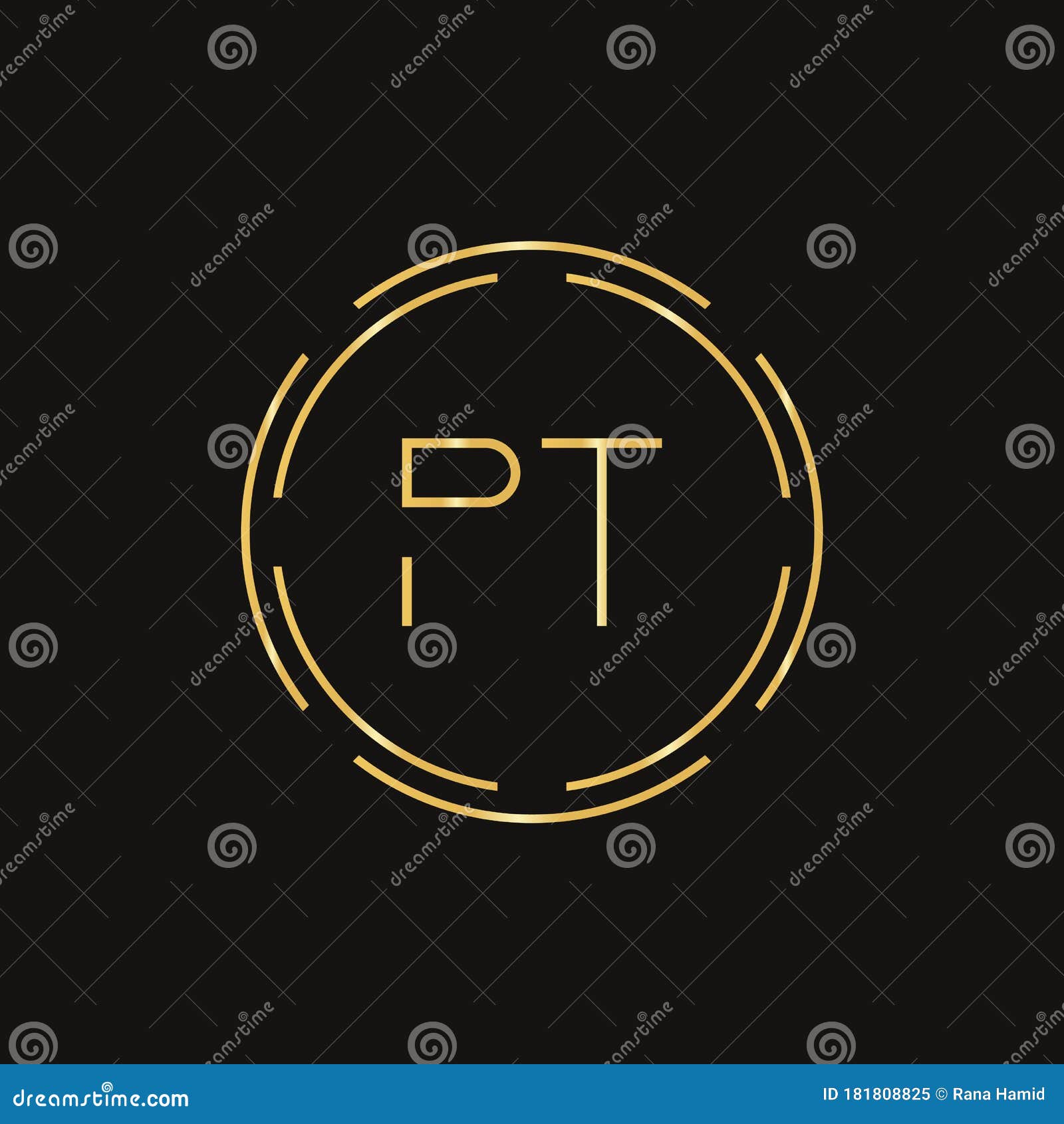 Initial Letter PT Logo Design Vector Template. PT Letter Logo Design ...