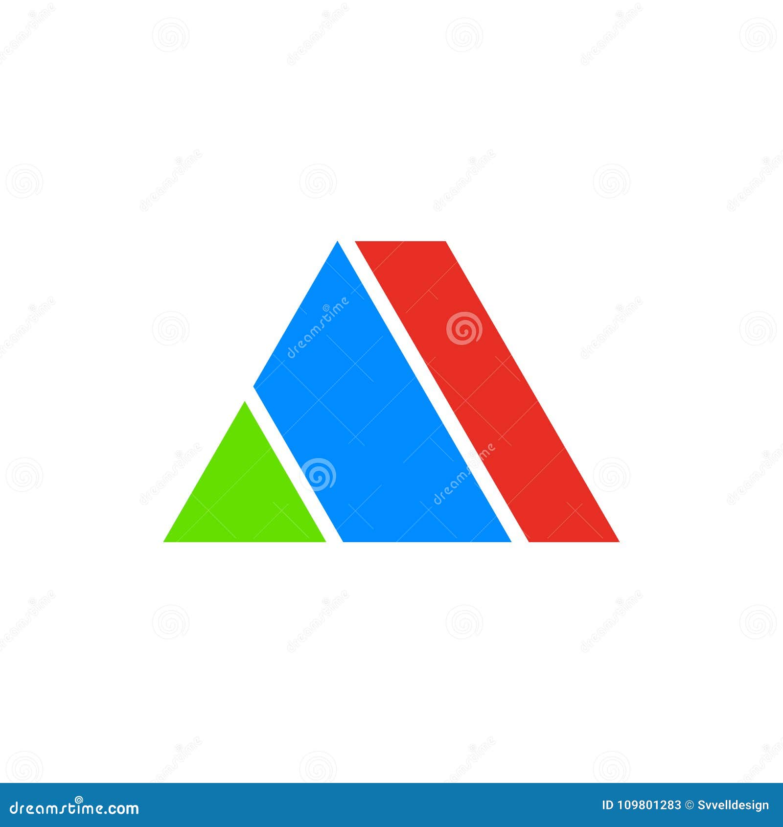 Initial a Letter Pyramid Shape Design Stock Vector - Illustration of ...