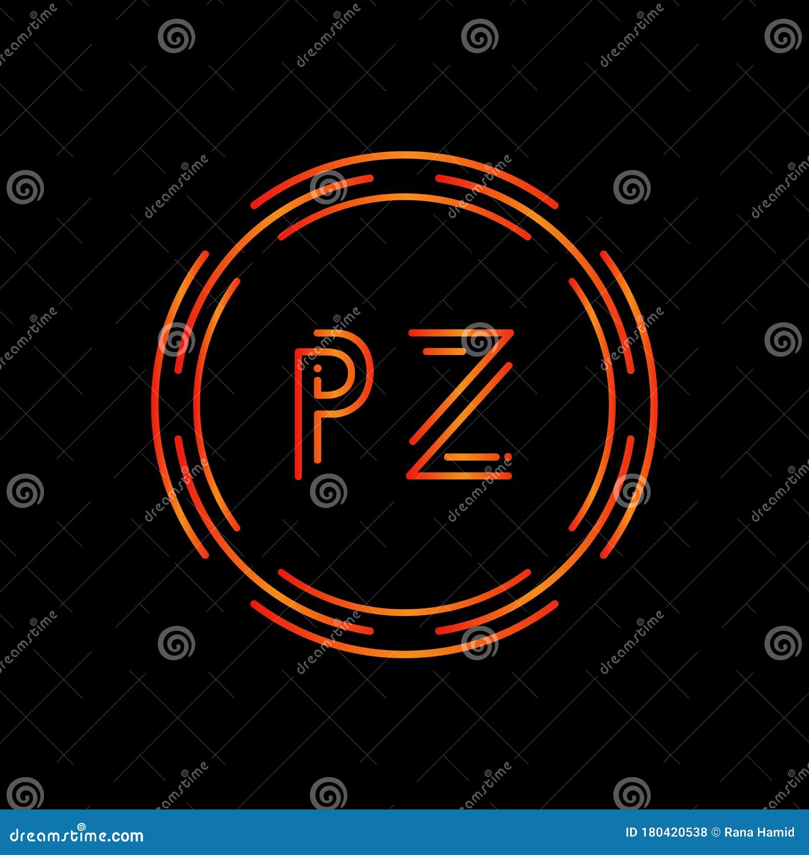 Initial Letter PZ Logo Design Vector Template. PZ Letter Logo Design ...