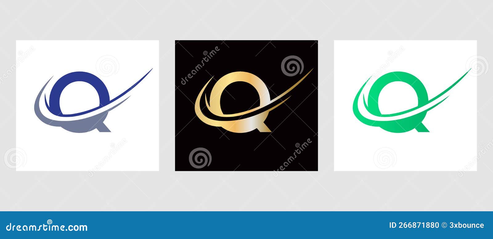 Initial Letter Q Logo Design Template. Monogram Q Letter Logotype ...