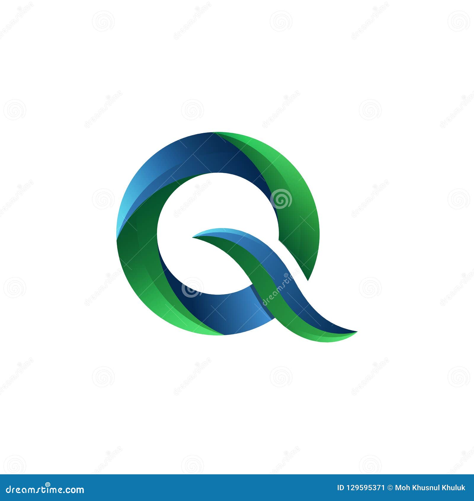 Initial Letter Q Logo Modern Unique Stock Vector - Illustration of icon ...