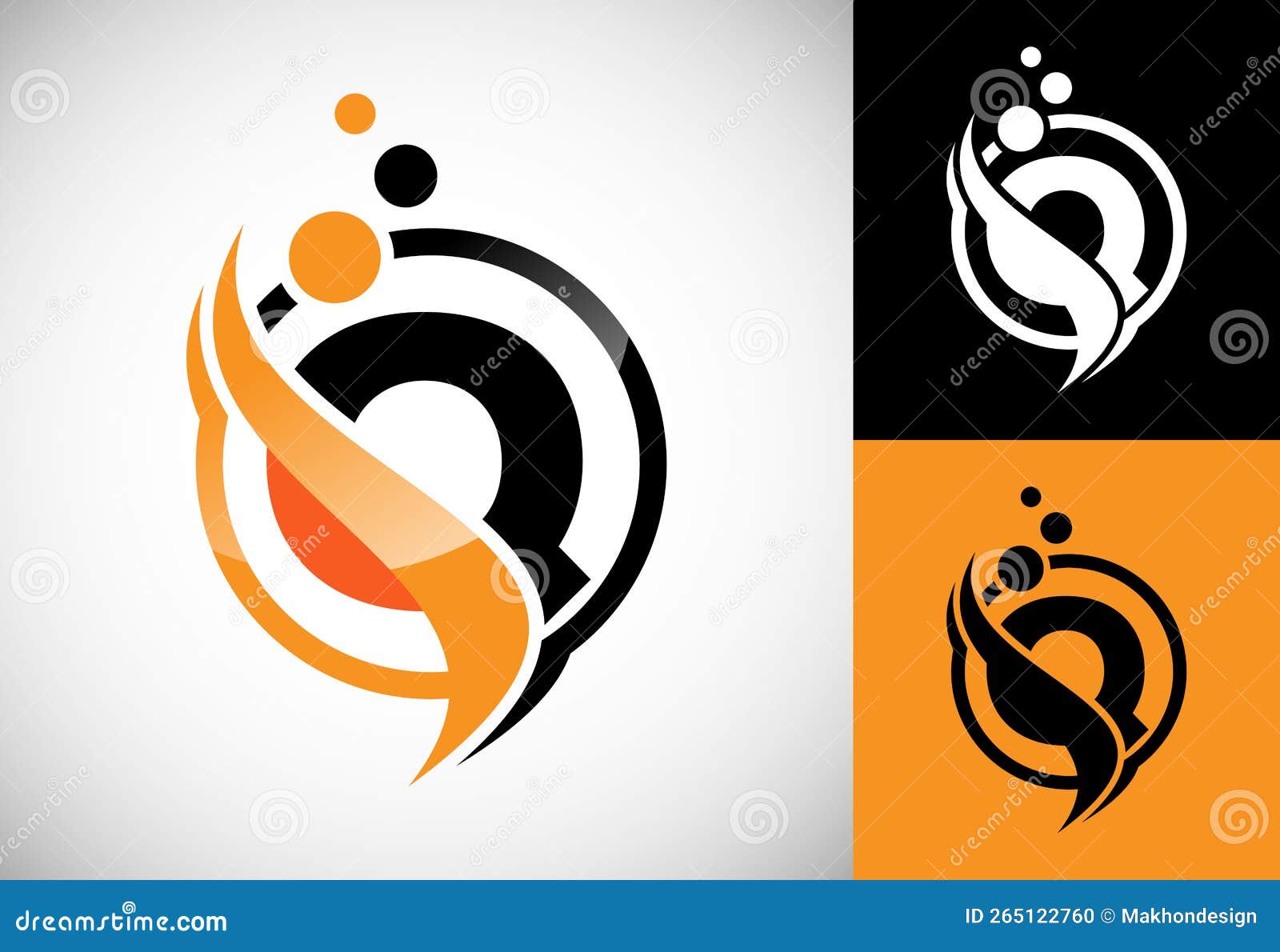 Initial Letter Q with the Swoosh, Biotech Logo Design Concept. Logotype ...