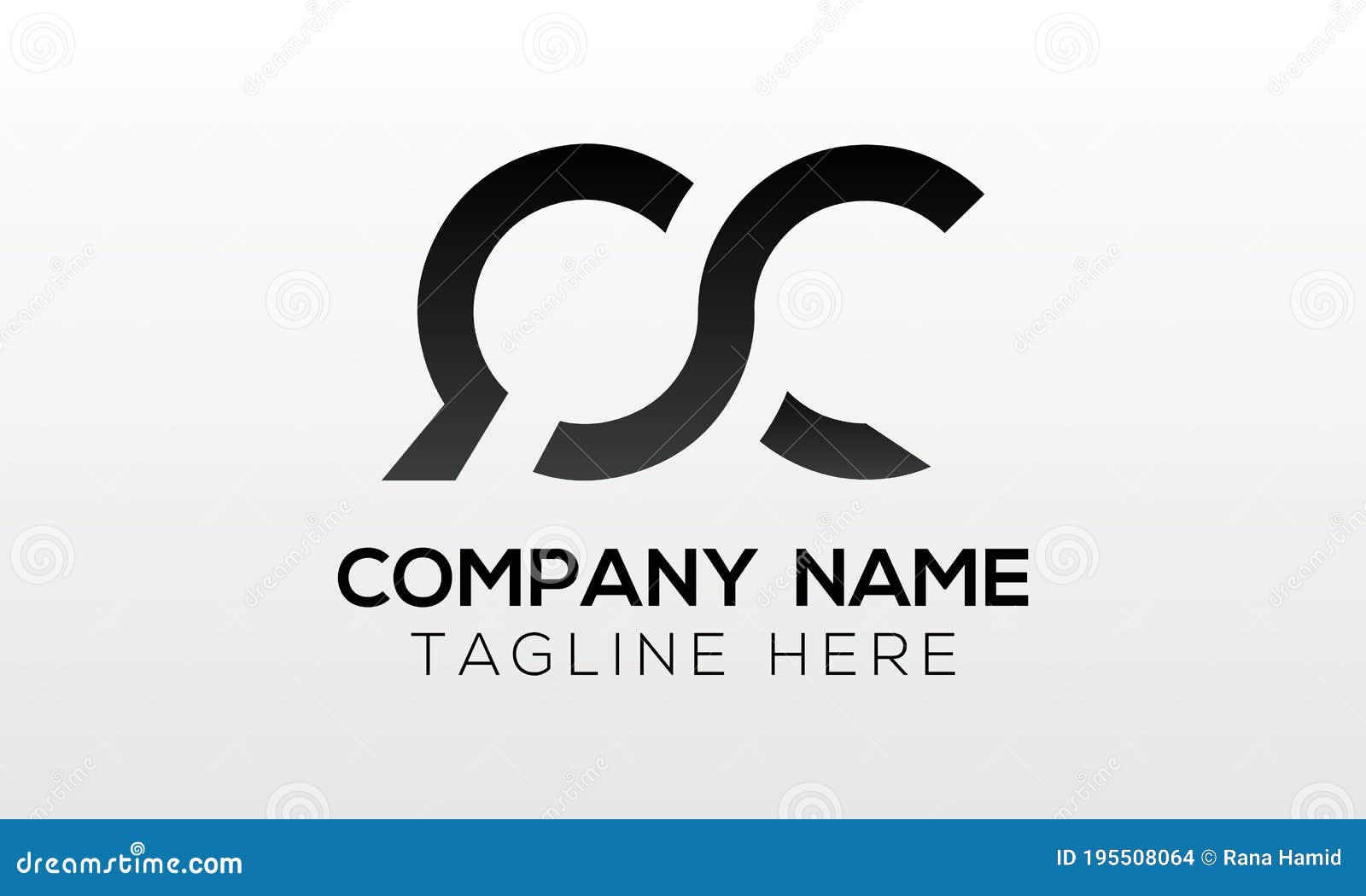 Initial Letter QC Logo Design with Creative Modern Business Typography ...