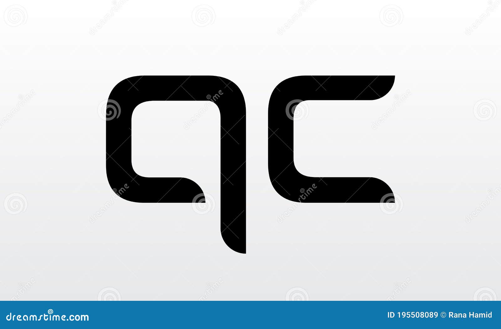 Initial Letter QC Logo Design with Creative Modern Business Typography ...